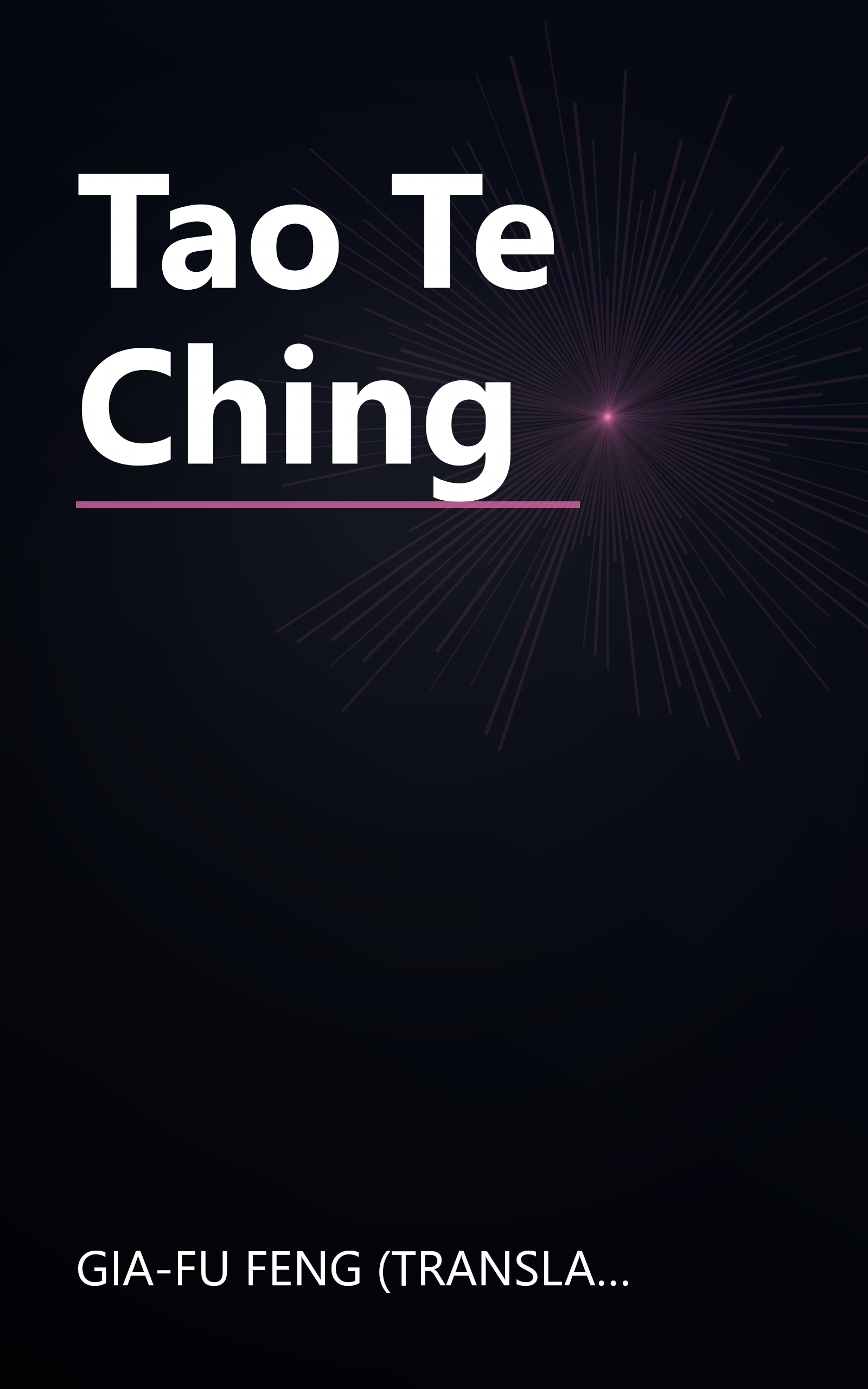 Tao Te Ching book cover