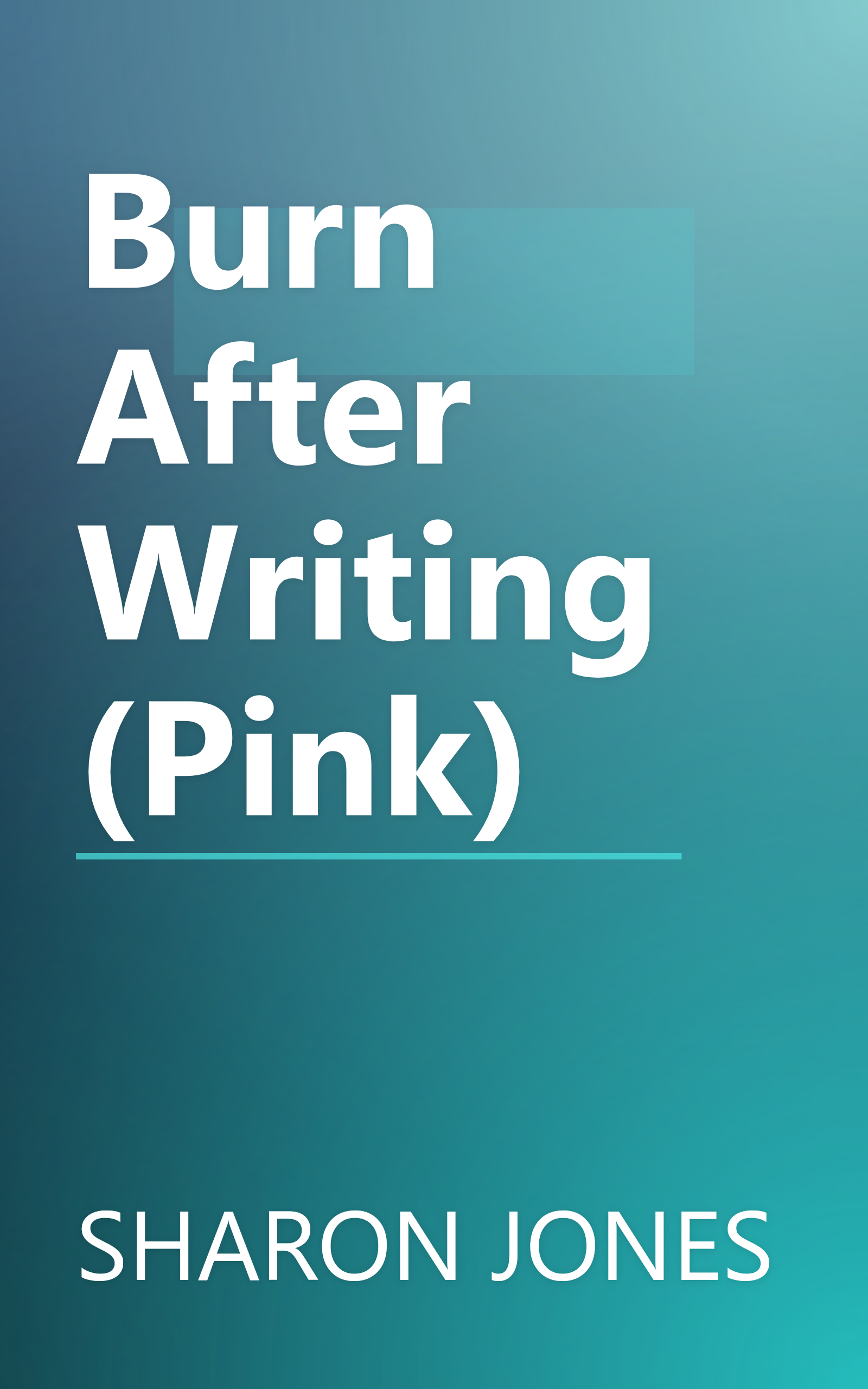 Burn After Writing (Pink) book cover