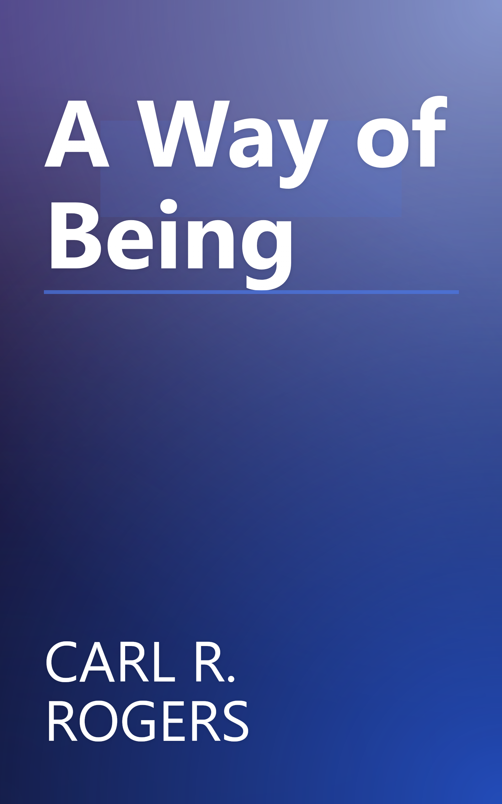 A Way of Being book cover