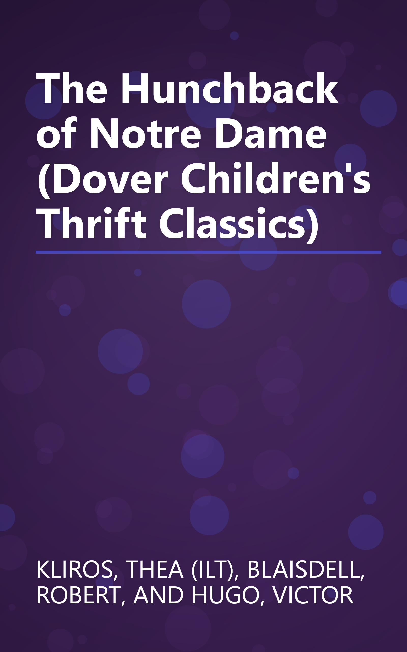 The Hunchback of Notre Dame (Dover Children's Thrift Classics) book cover