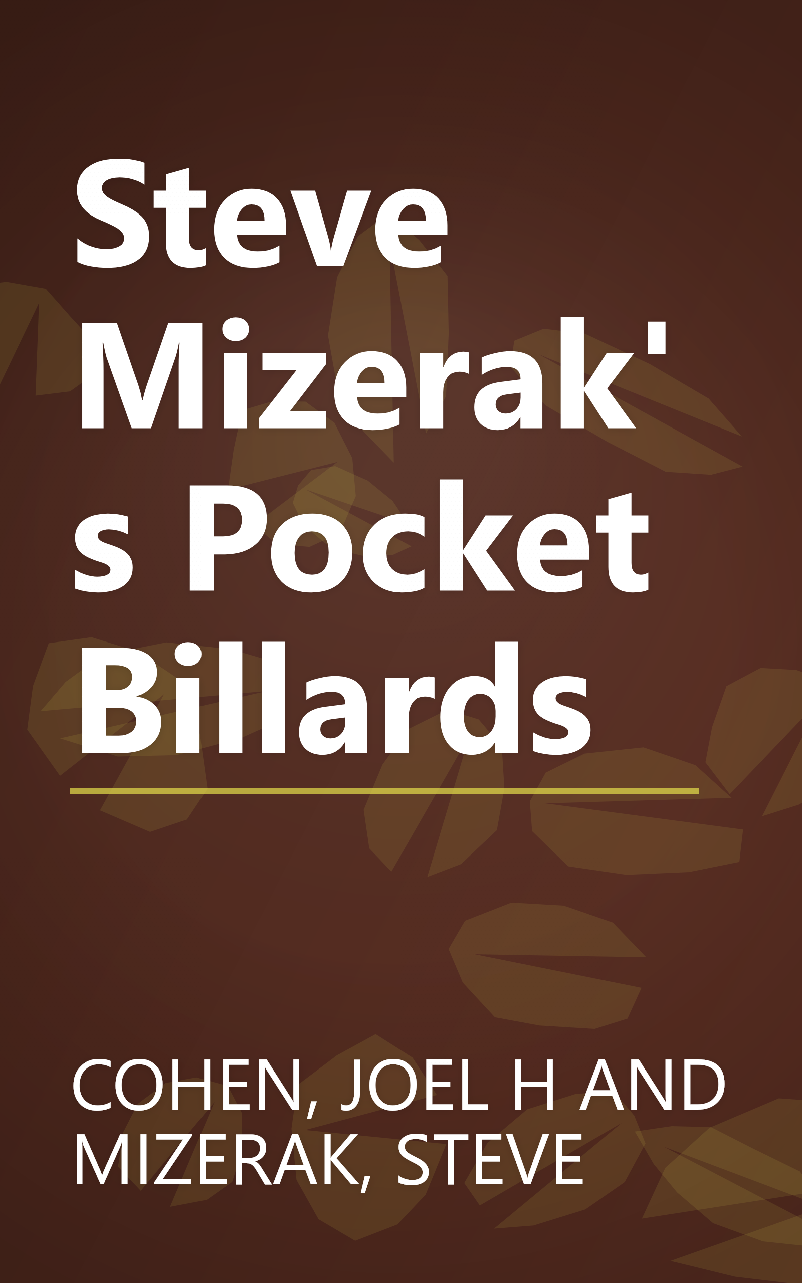 Steve Mizerak's Pocket Billards book cover