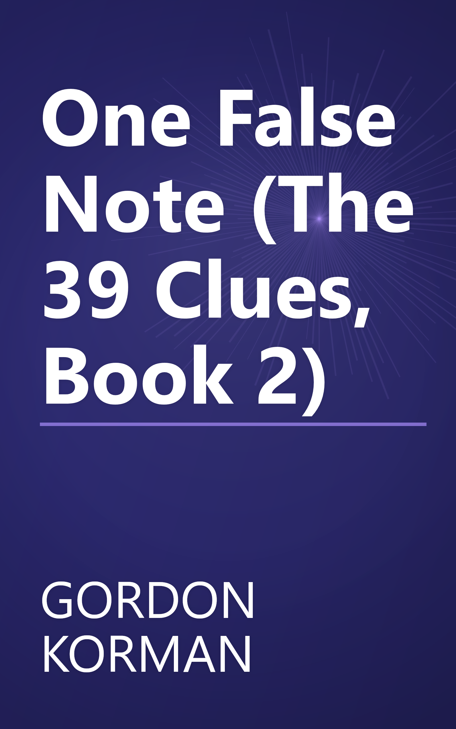 One False Note (The 39 Clues, Book 2) book cover