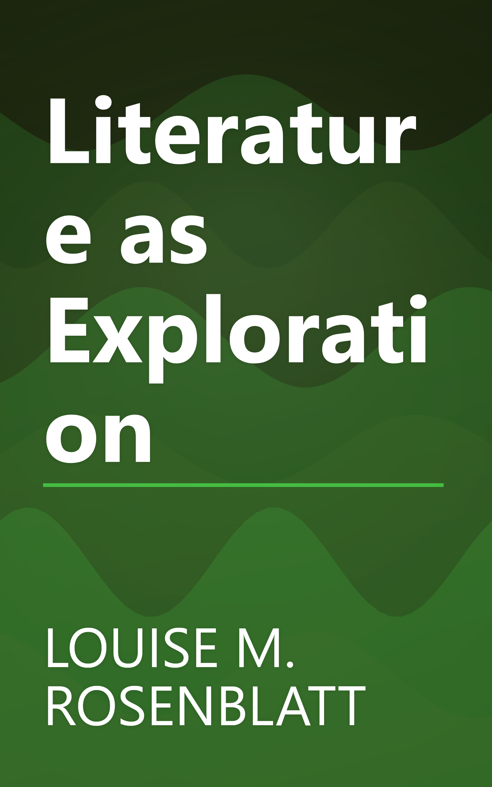 Literature as Exploration book cover