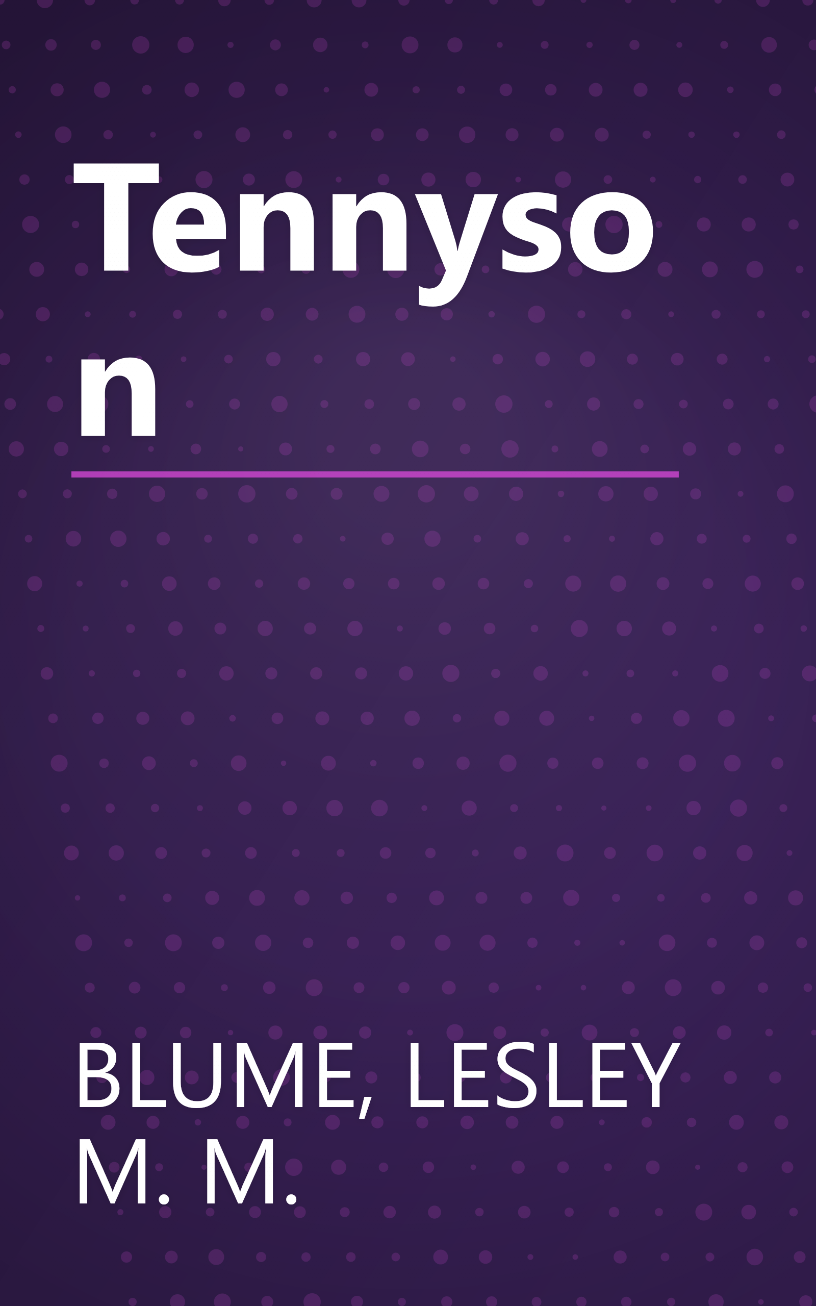 Tennyson book cover