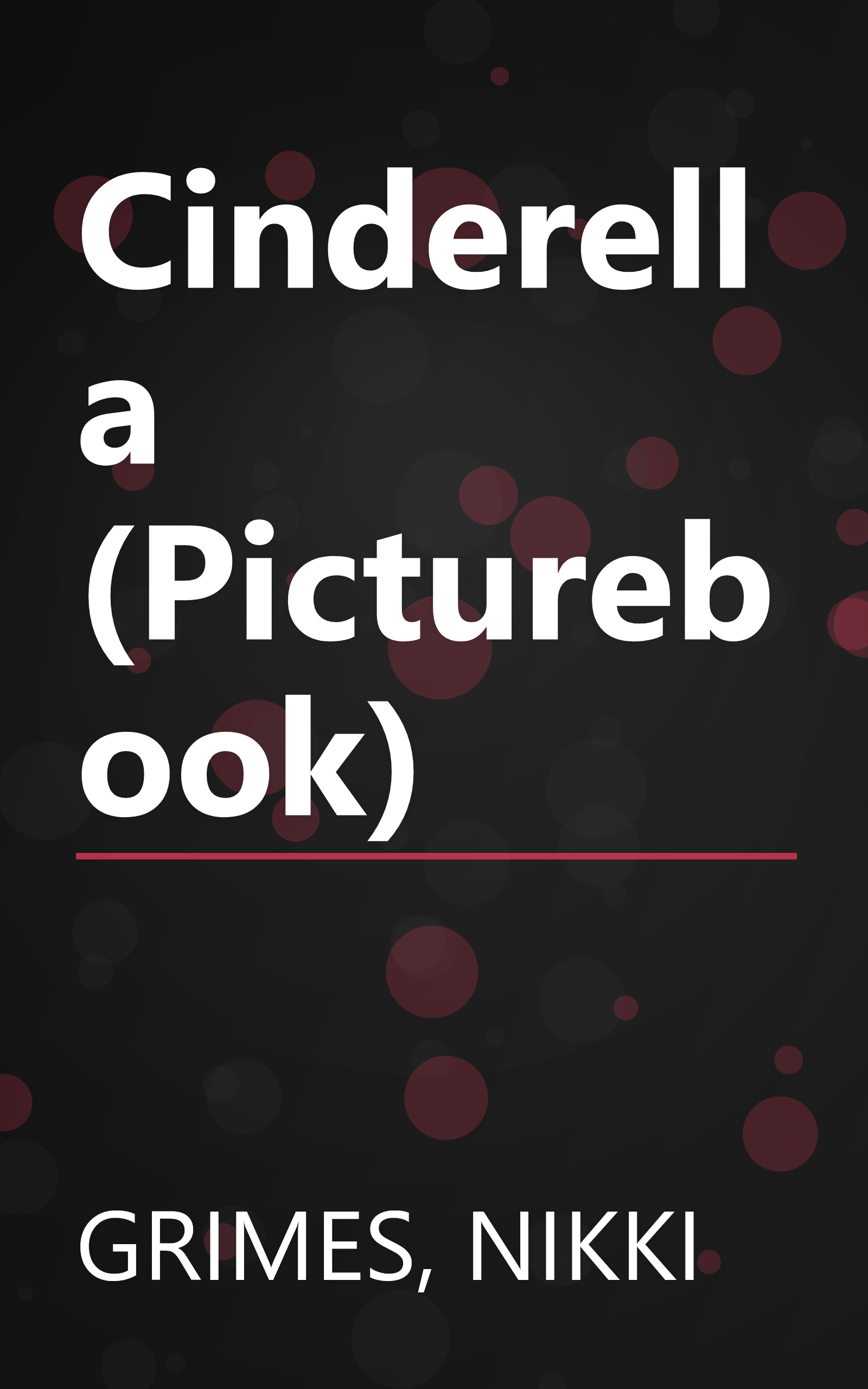 Cinderella (Picturebook) book cover