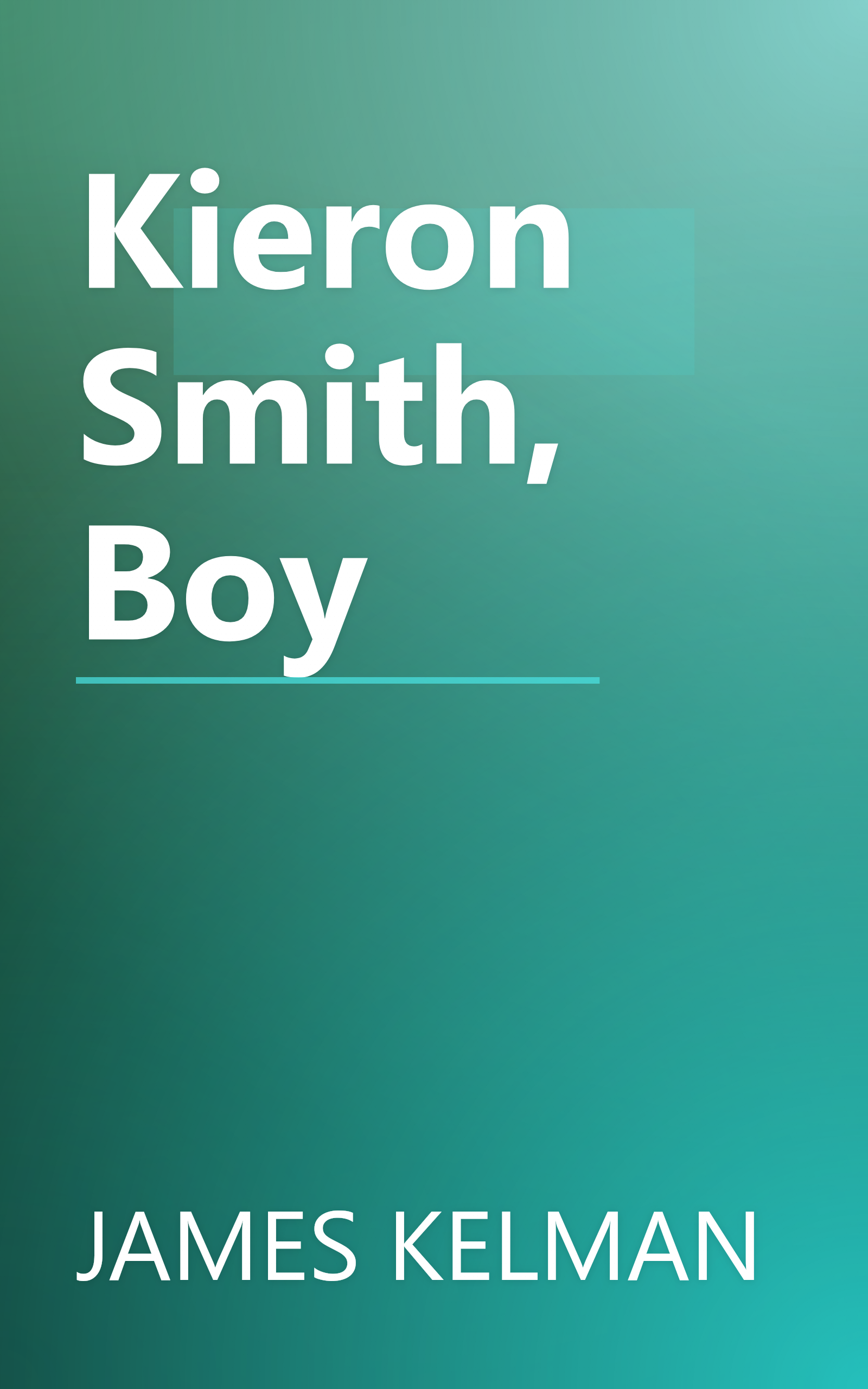 Kieron Smith, Boy book cover