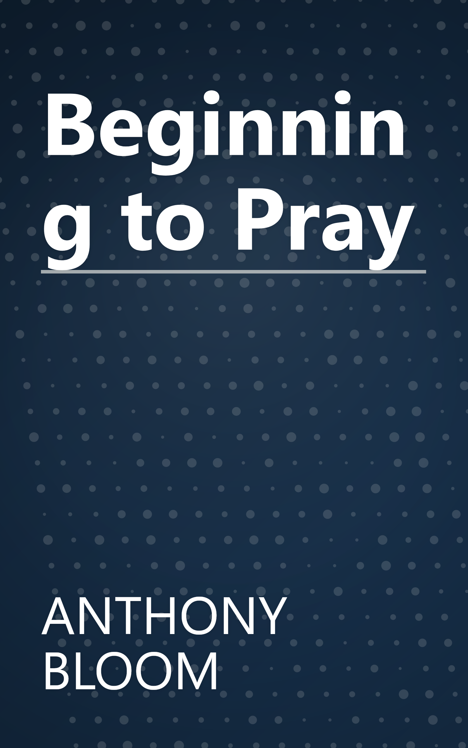 Beginning to Pray book cover