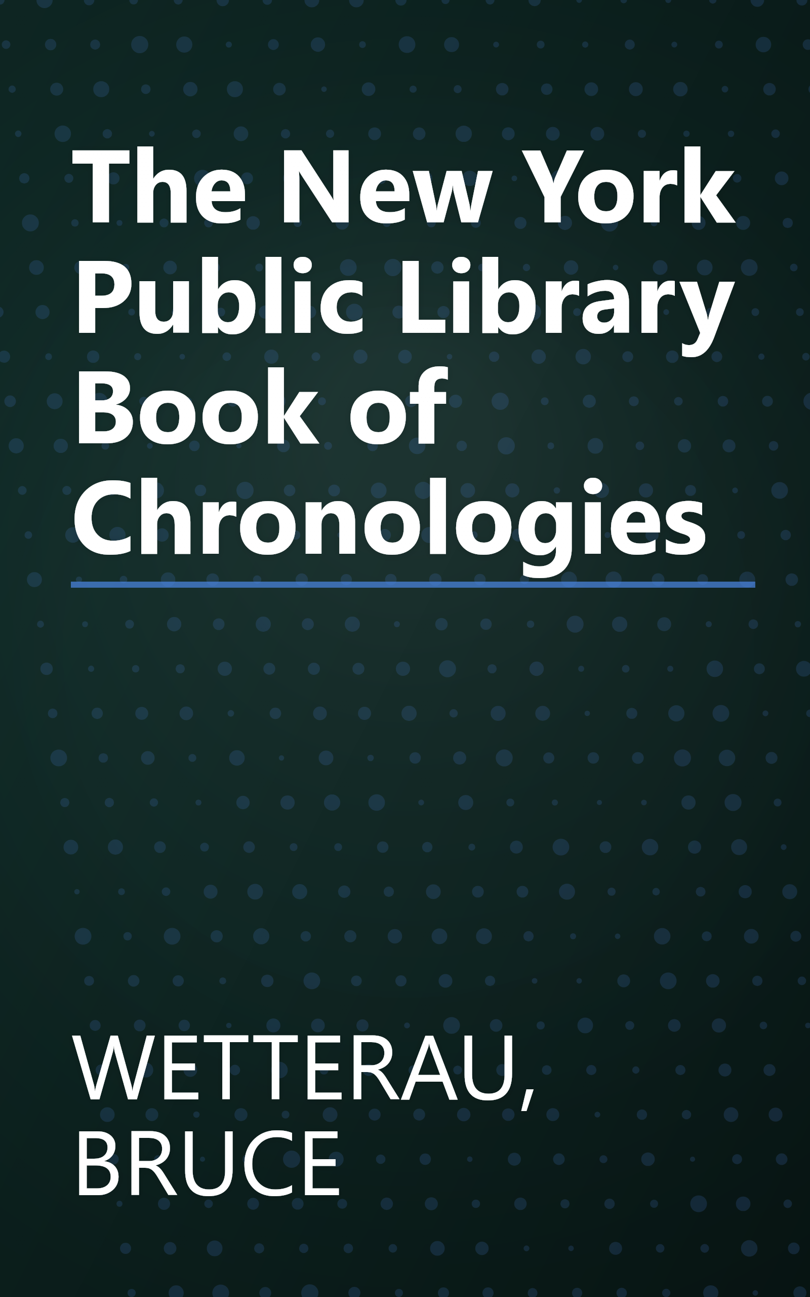 The New York Public Library Book of Chronologies book cover