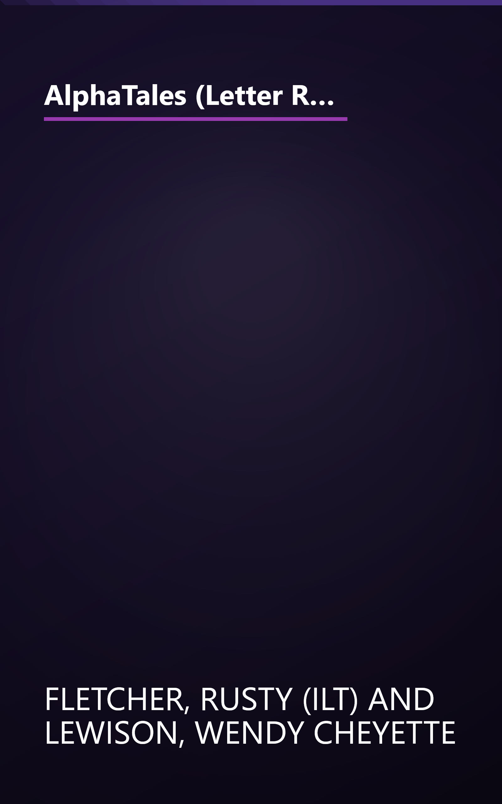 AlphaTales (Letter R: Rosey Rabbit\x82\x84s Radish): A Series of 26 Irresistible Animal Storybooks That Build Phonemic Awareness & Teach Each letter of the Alphabet book cover