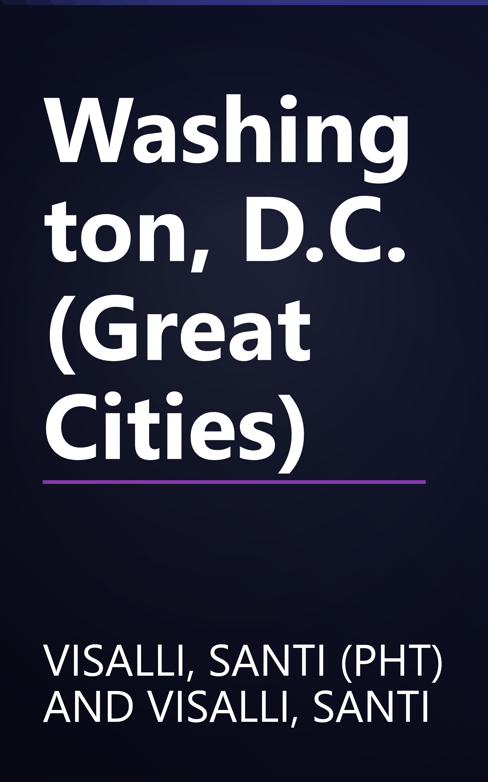 Washington, D.C. (Great Cities) book cover