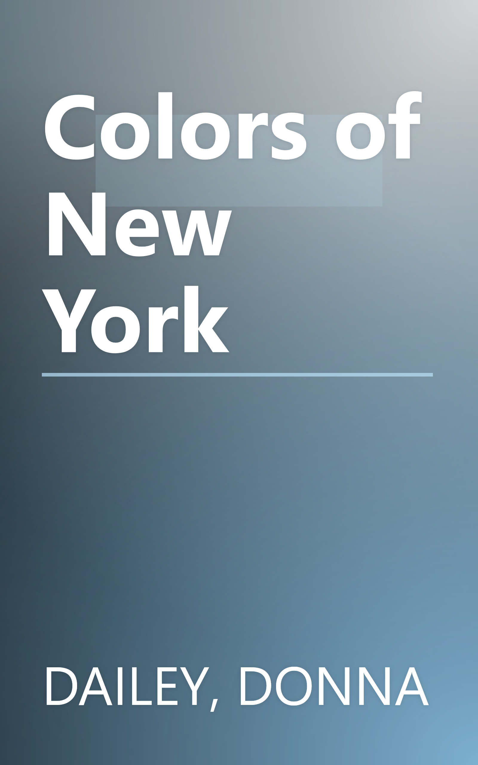 Colors of New York book cover