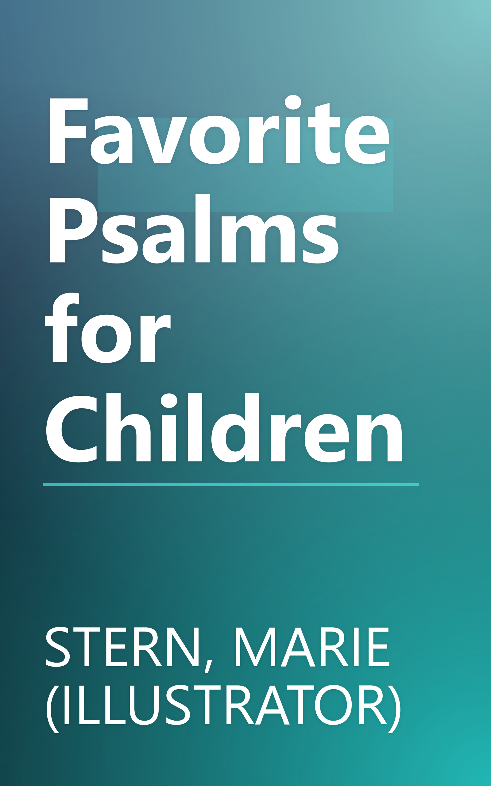 Favorite Psalms for Children book cover