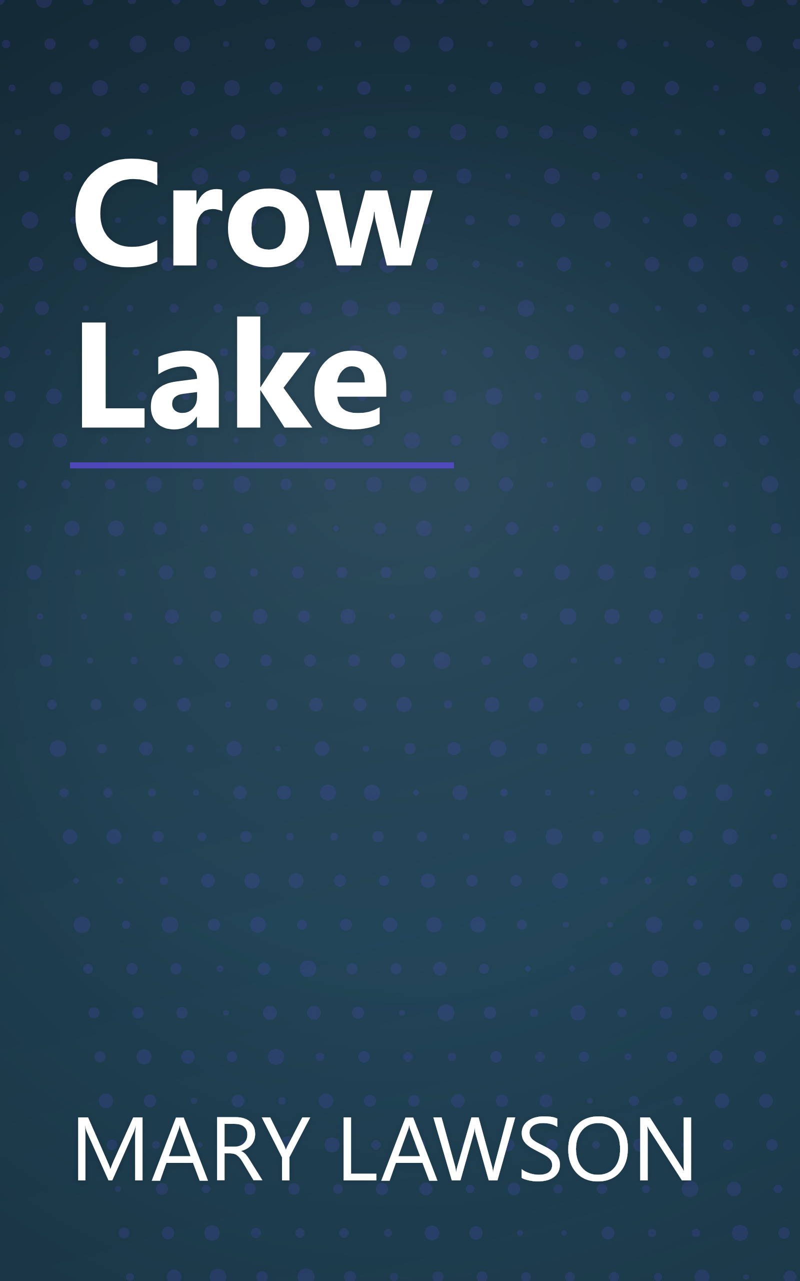 Crow Lake book cover