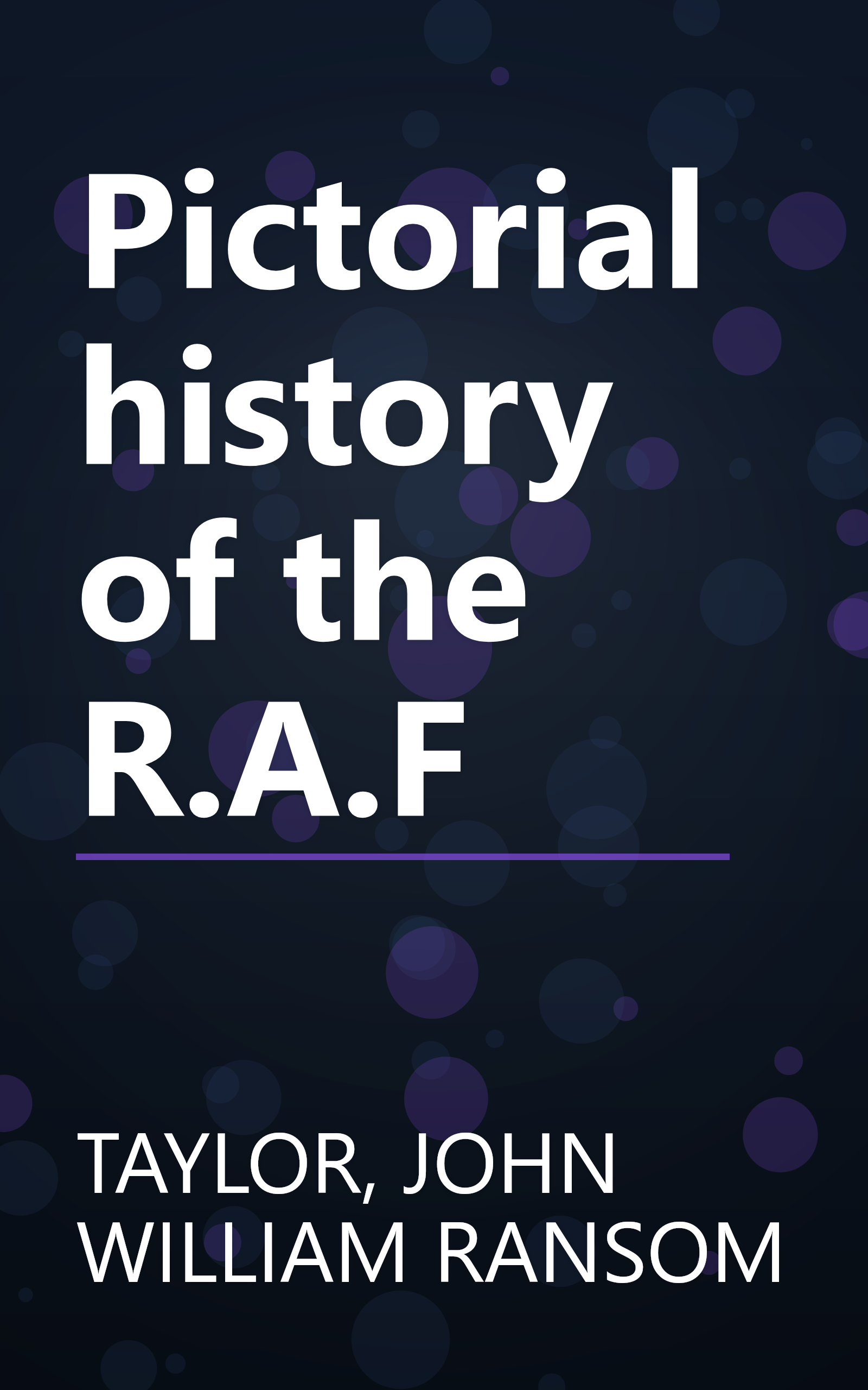 Pictorial history of the R.A.F book cover