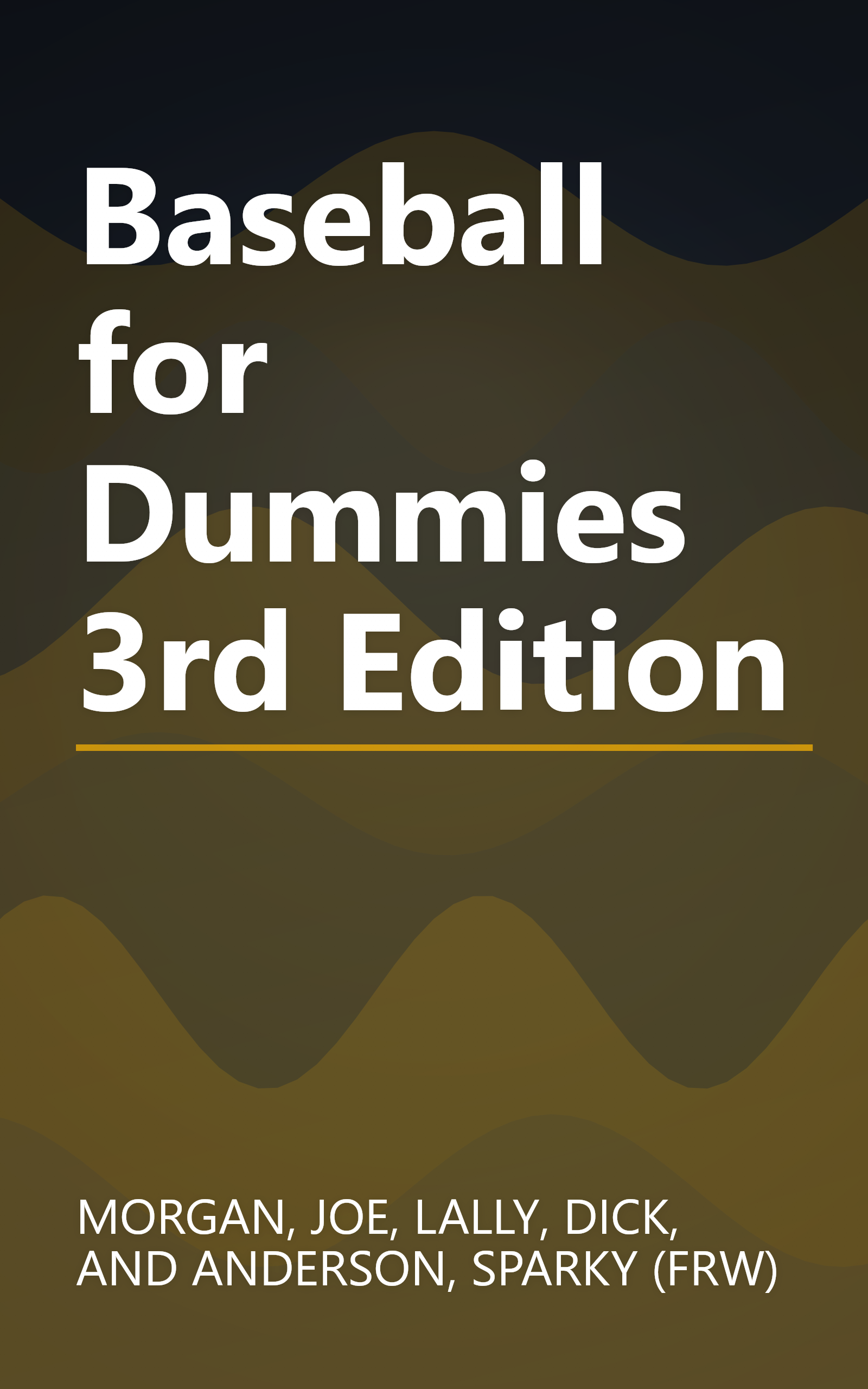 Baseball for Dummies 3rd Edition book cover