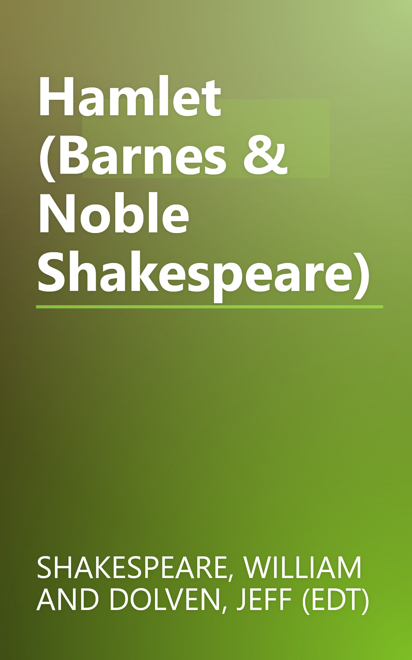 Hamlet (Barnes & Noble Shakespeare) book cover