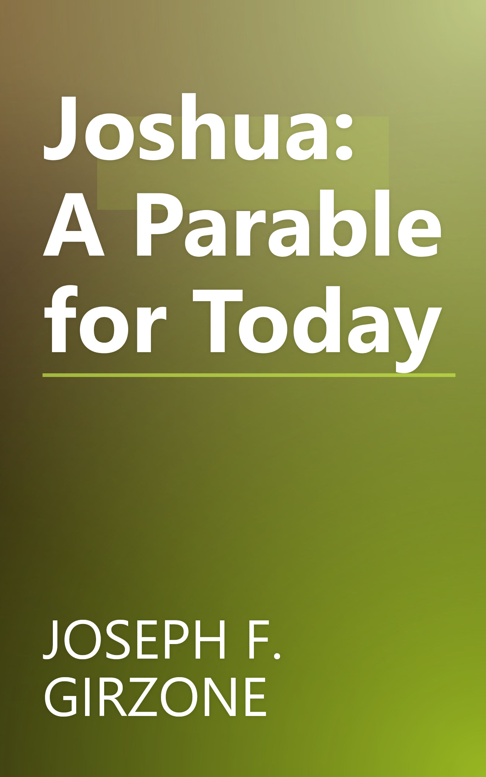 Joshua: A Parable for Today book cover