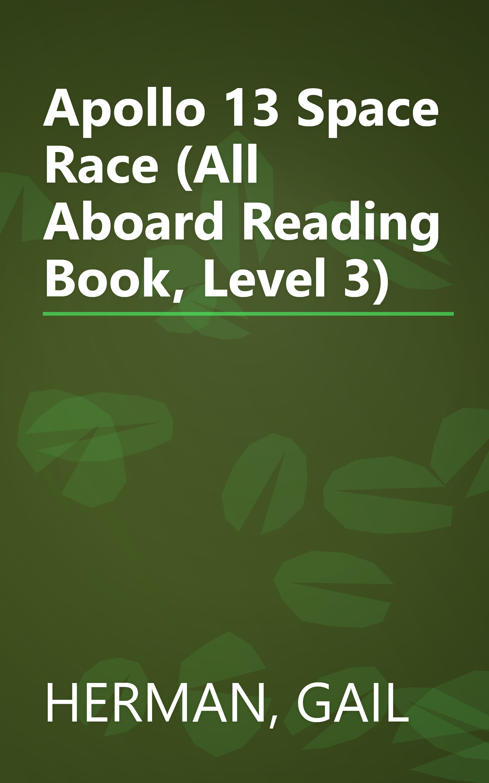 Apollo 13 Space Race (All Aboard Reading Book, Level 3) book cover
