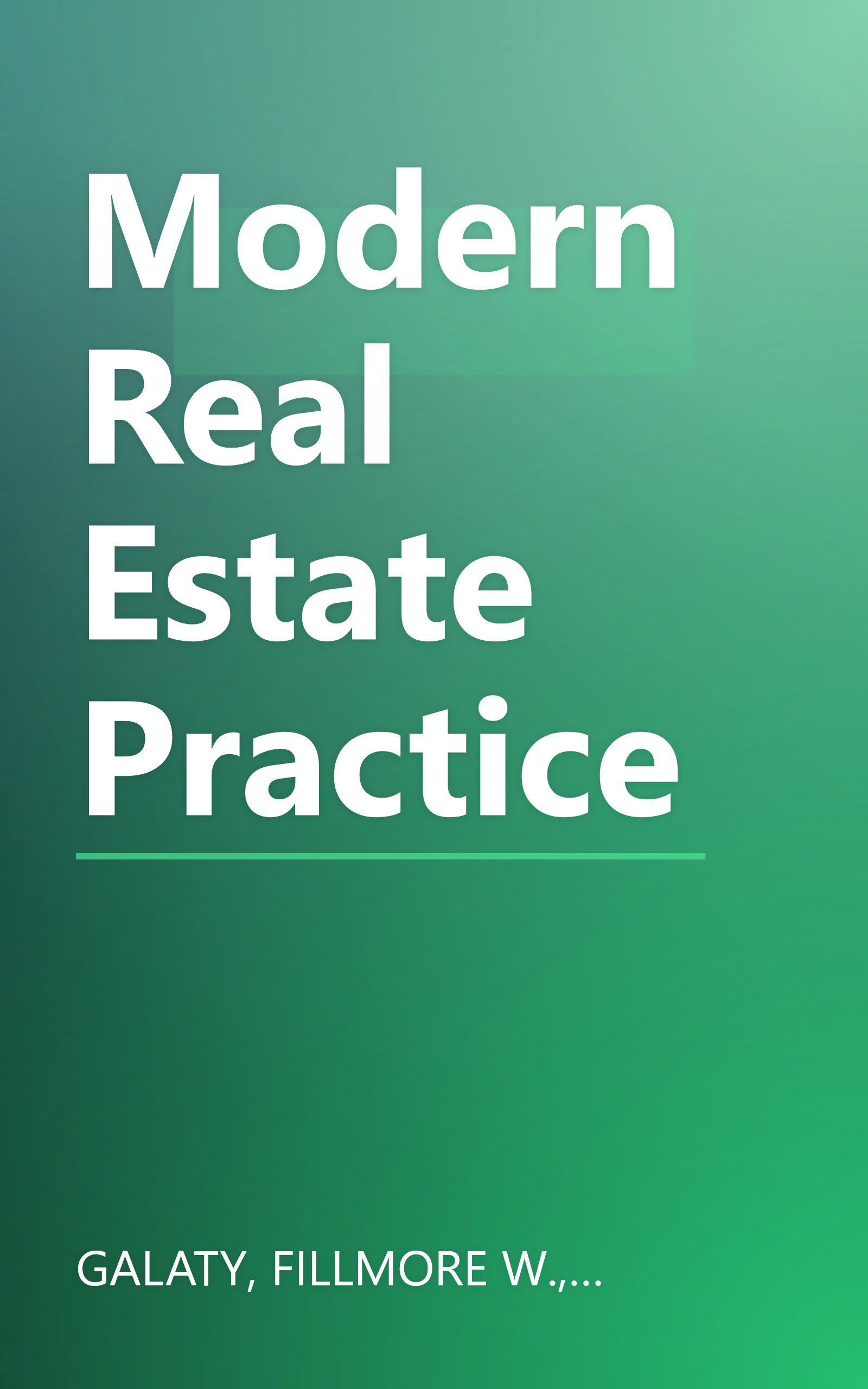 Modern Real Estate Practice book cover