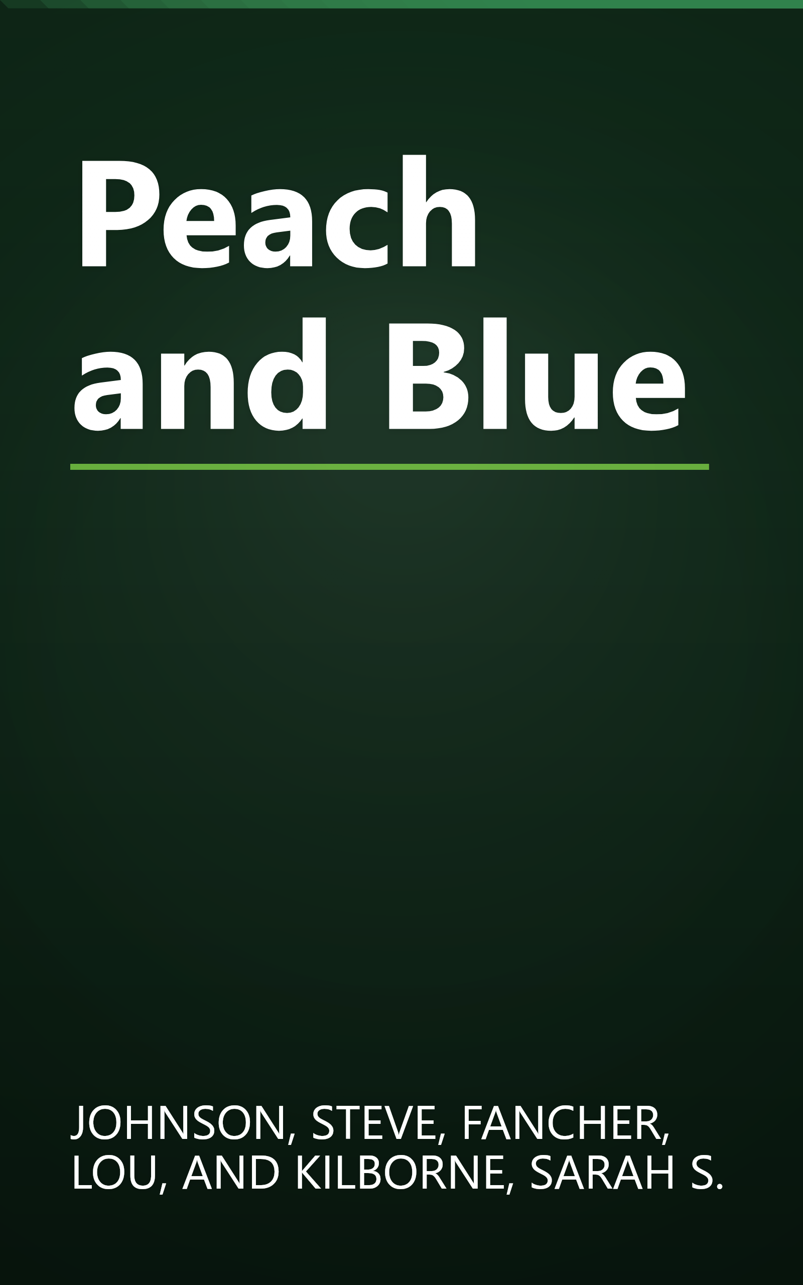 Peach and Blue book cover