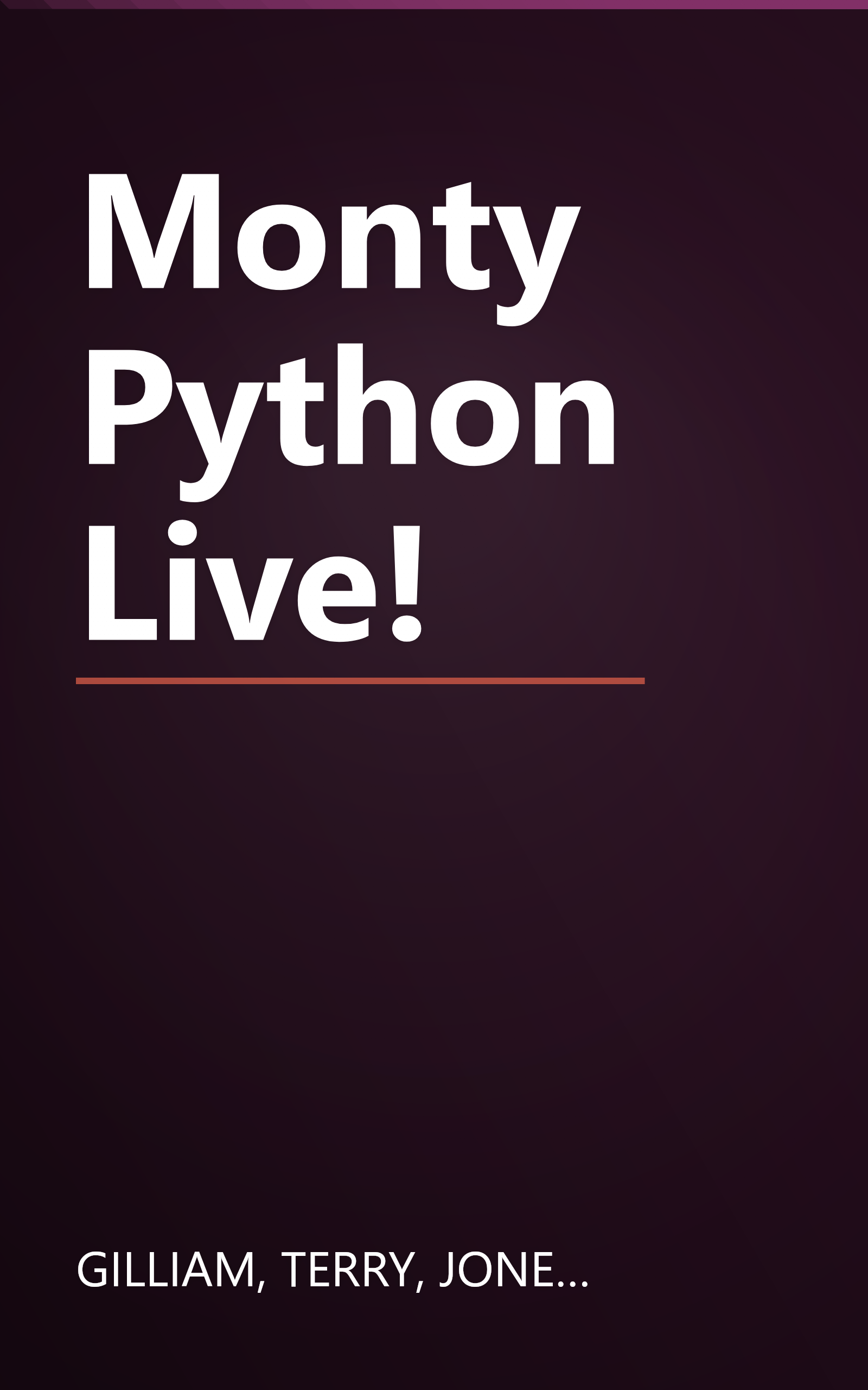 Monty Python Live! book cover