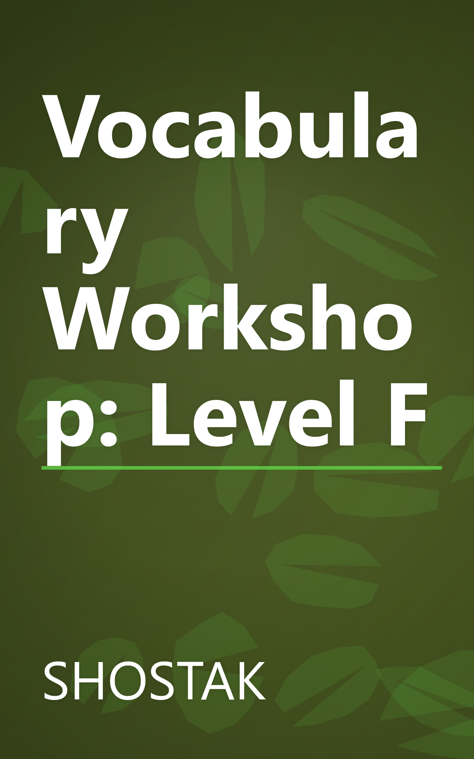Vocabulary Workshop: Level F book cover