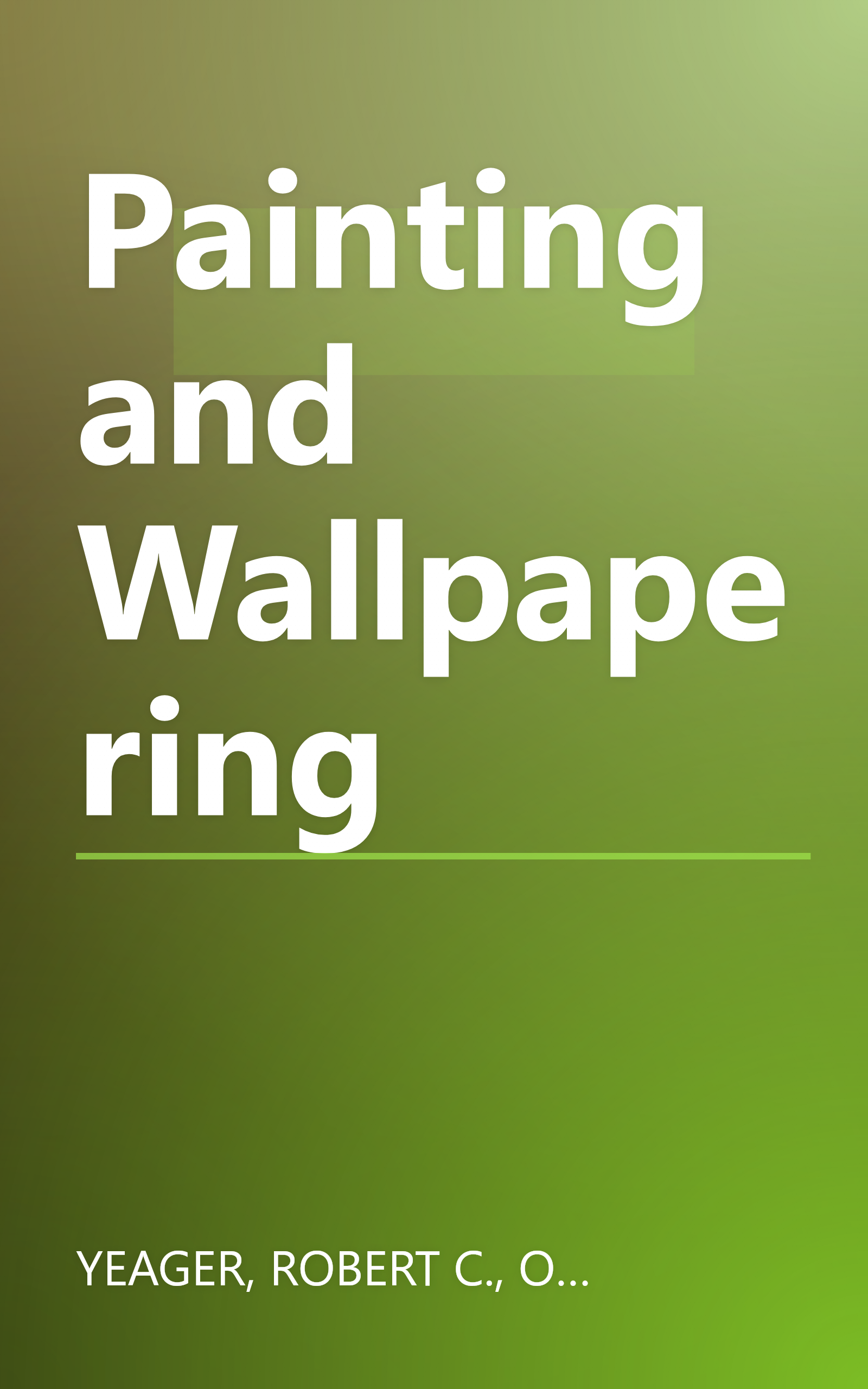 Painting and Wallpapering book cover