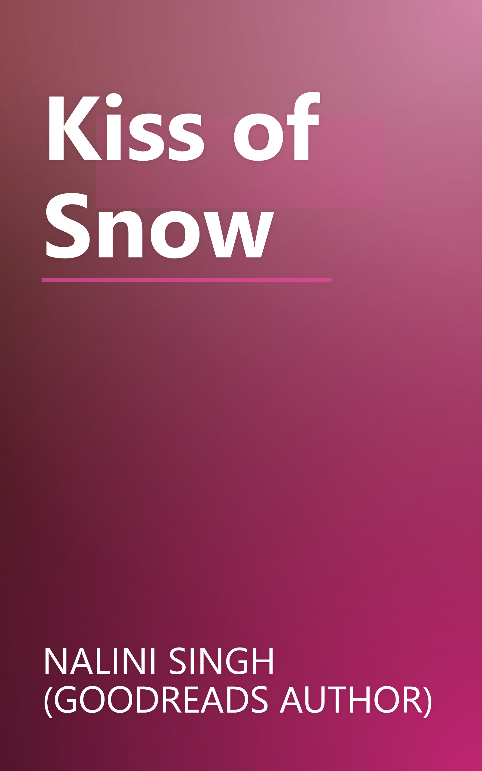 Kiss of Snow book cover