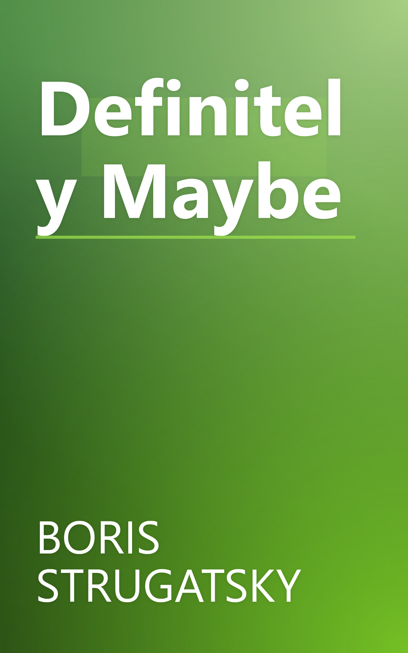 Definitely Maybe book cover