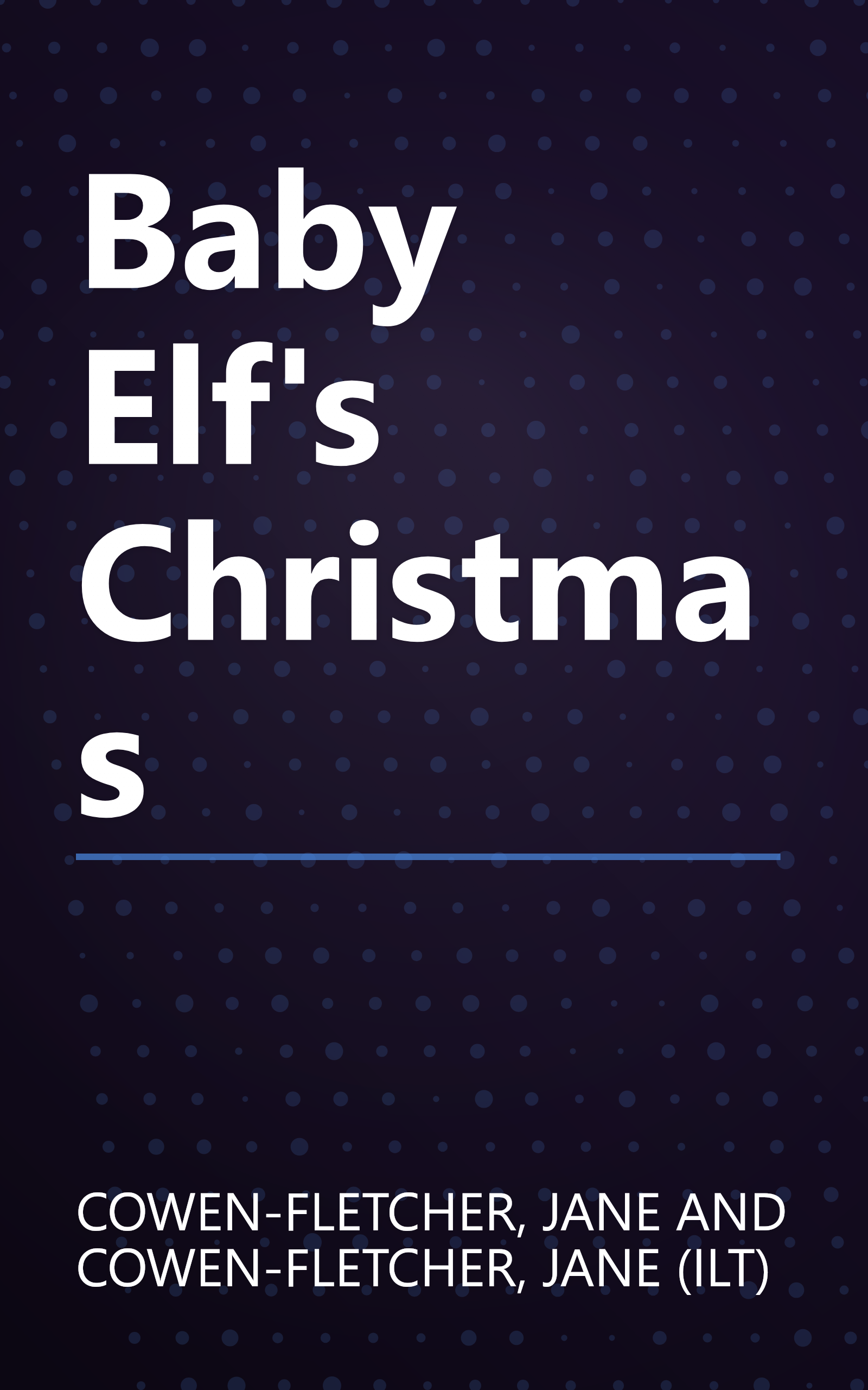 Baby Elf's Christmas book cover