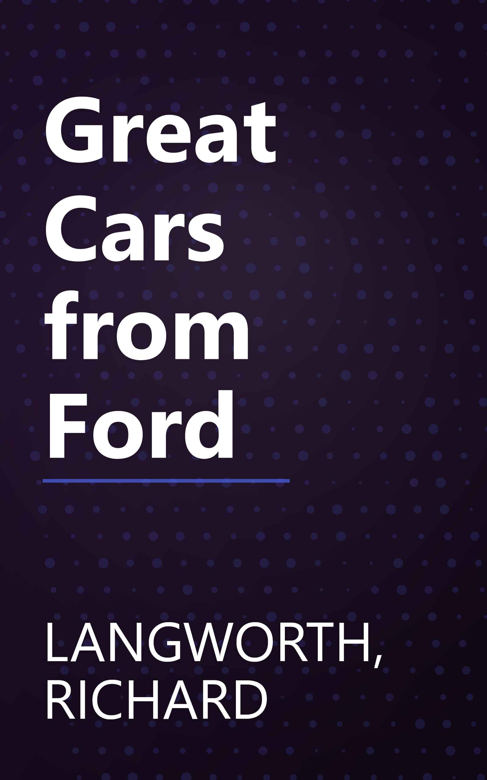 Great Cars from Ford book cover