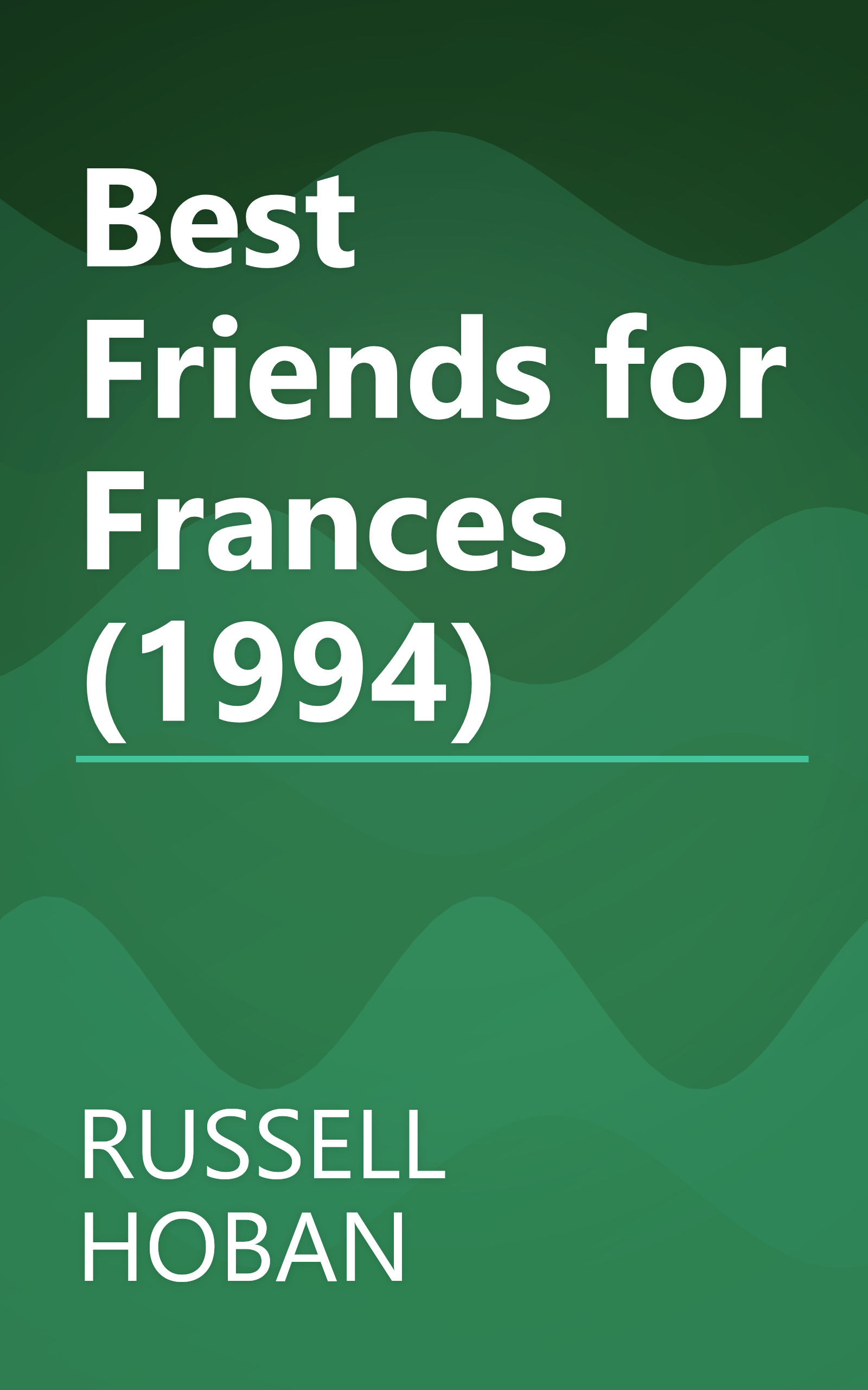 Best Friends for Frances (1994) book cover