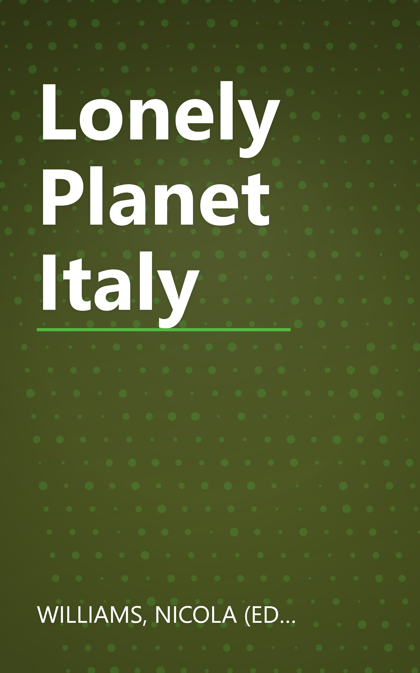 Lonely Planet Italy book cover