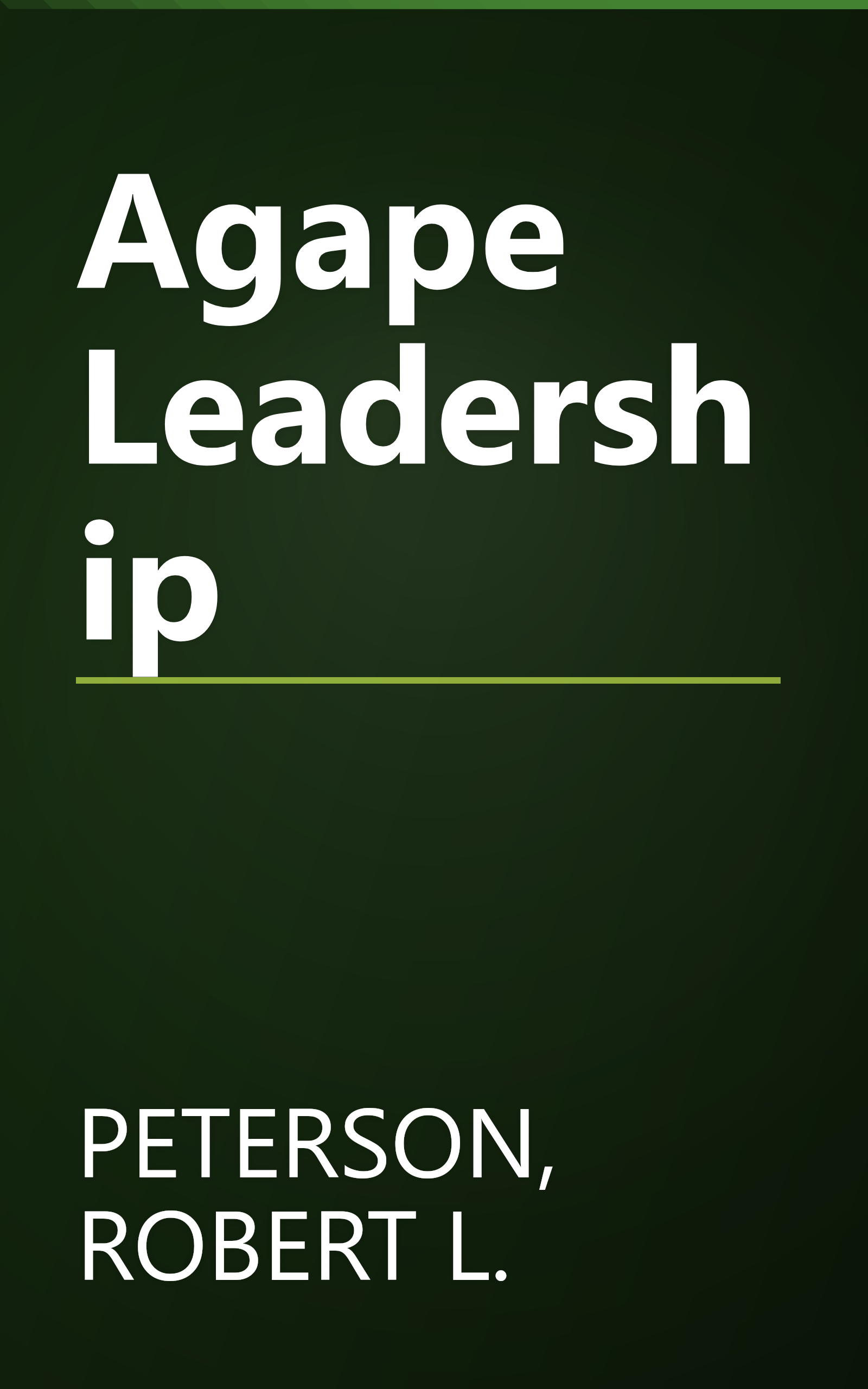 Agape Leadership book cover