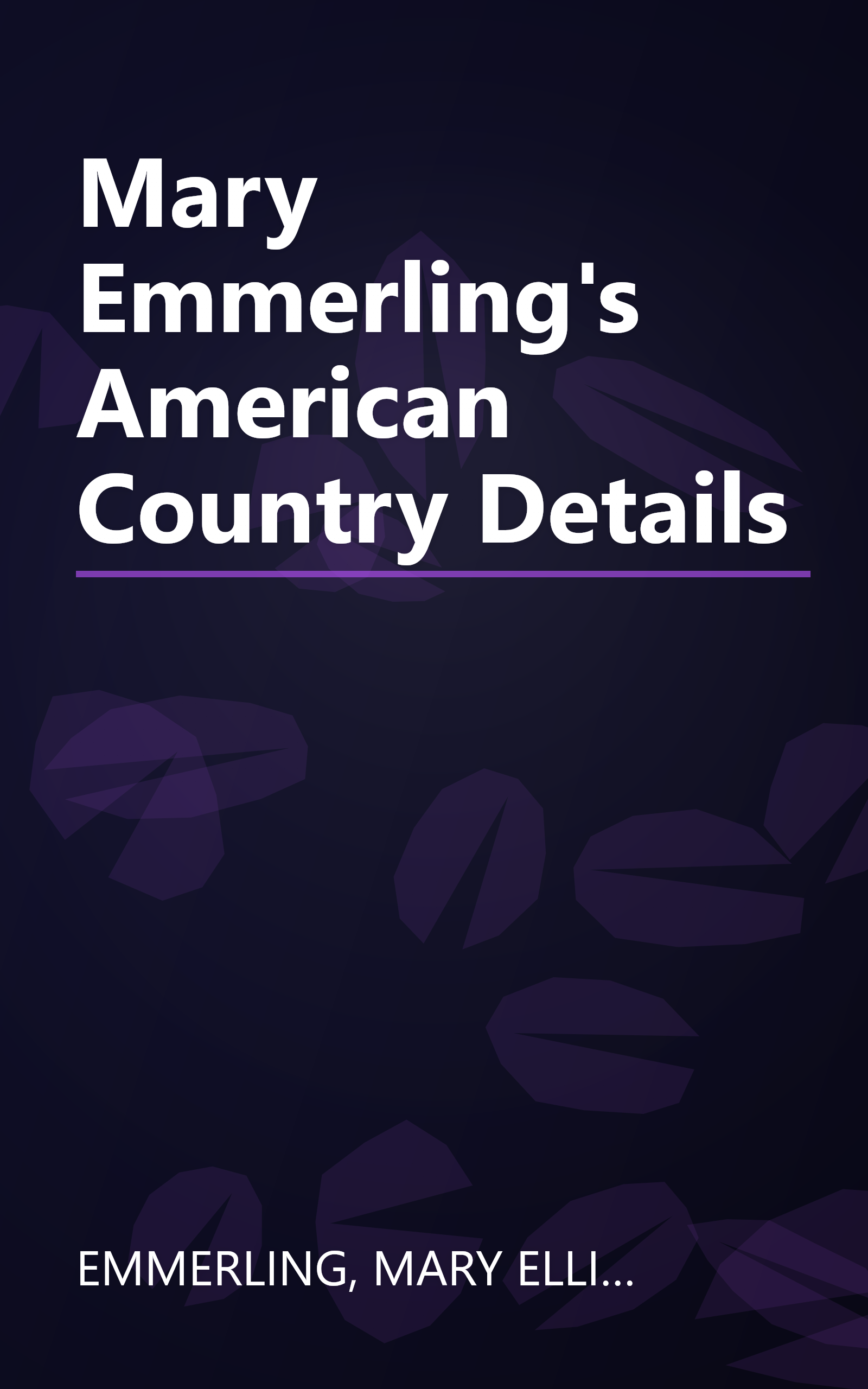 Mary Emmerling's American Country Details book cover