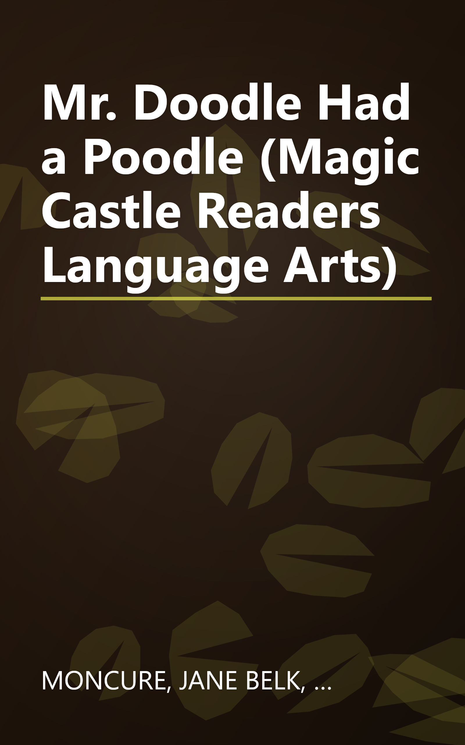 Mr. Doodle Had a Poodle (Magic Castle Readers Language Arts) book cover