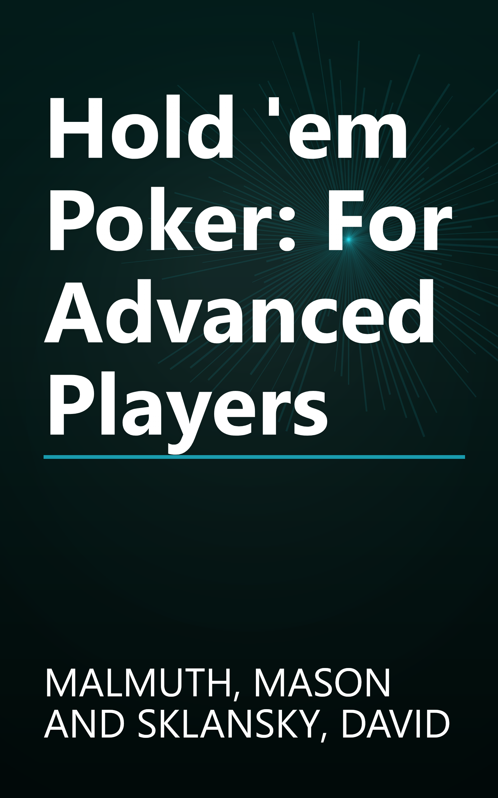Hold 'em Poker: For Advanced Players book cover
