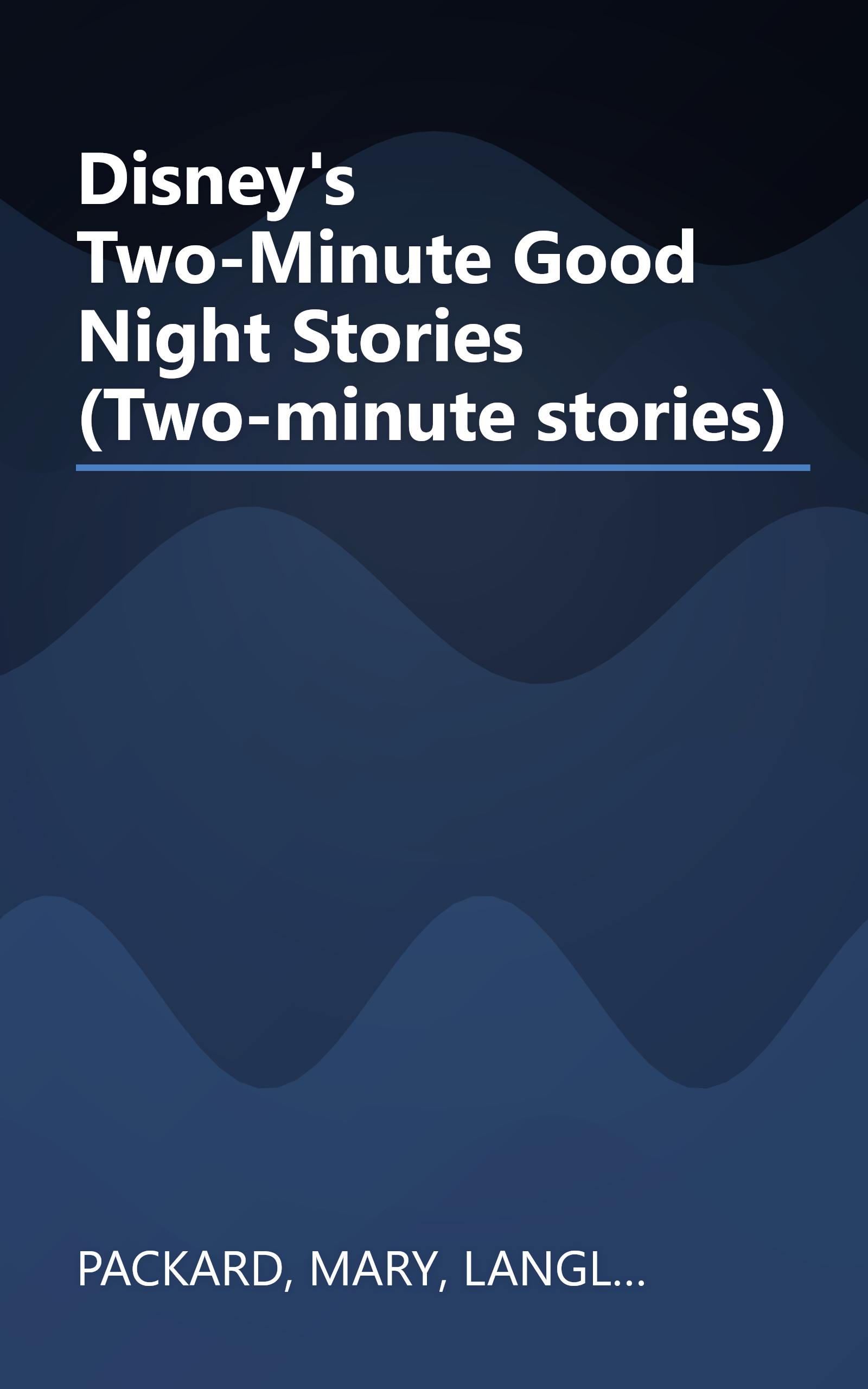 Disney's Two-Minute Good Night Stories (Two-minute stories) book cover