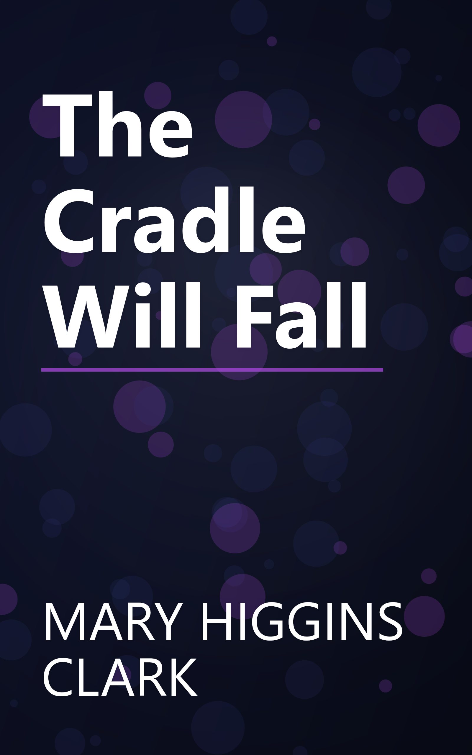 The Cradle Will Fall book cover