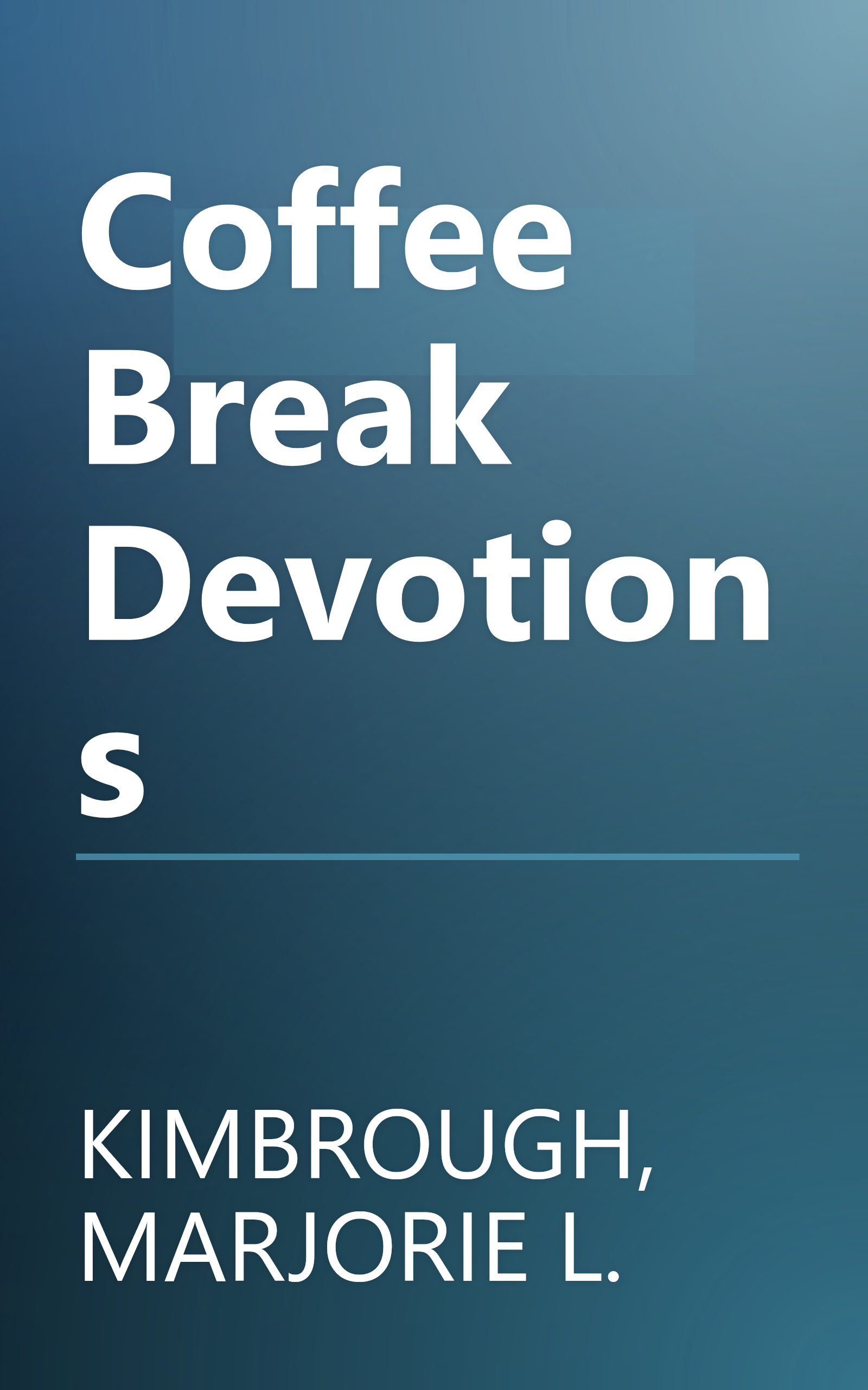 Coffee Break Devotions book cover