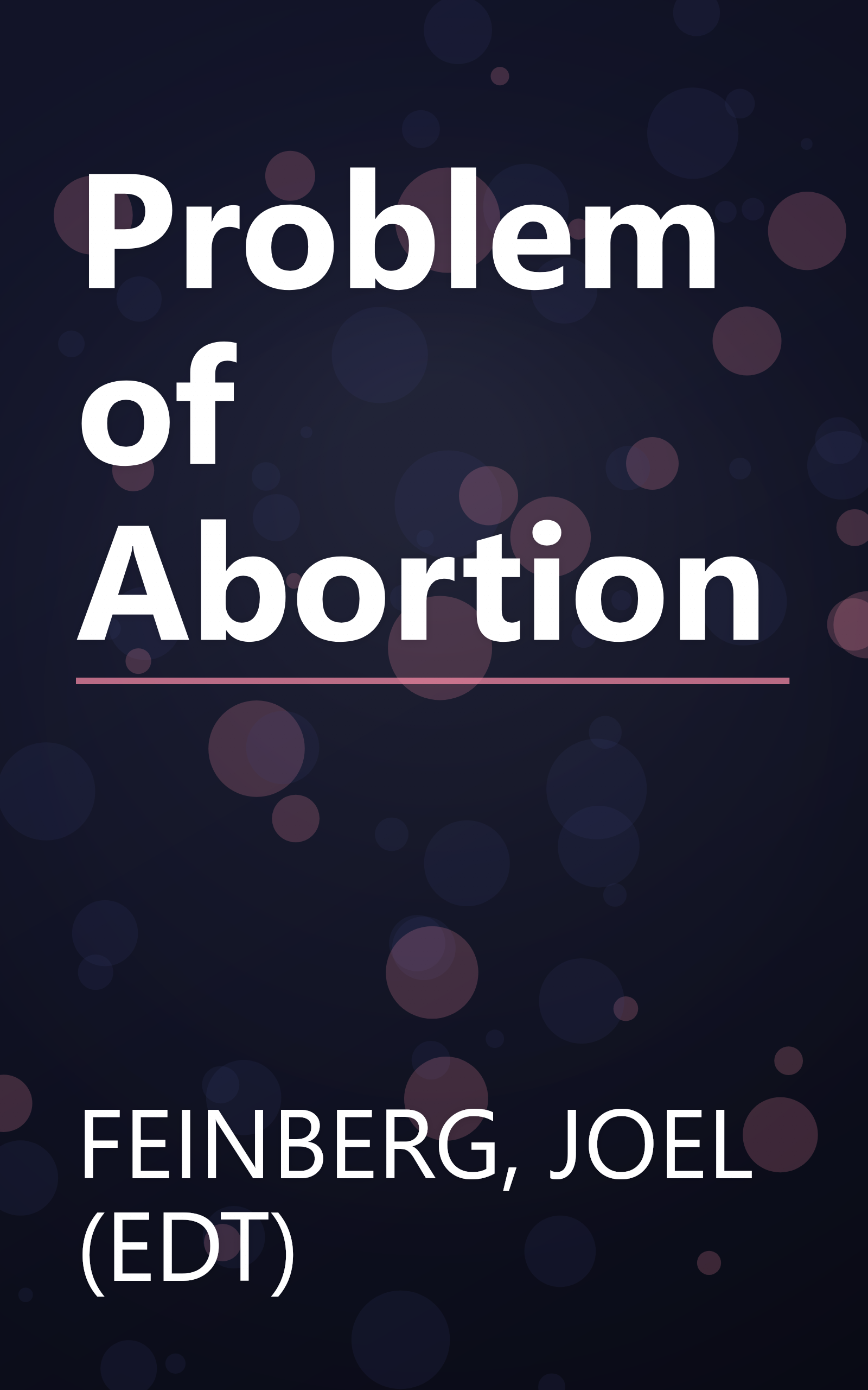 Problem of Abortion book cover