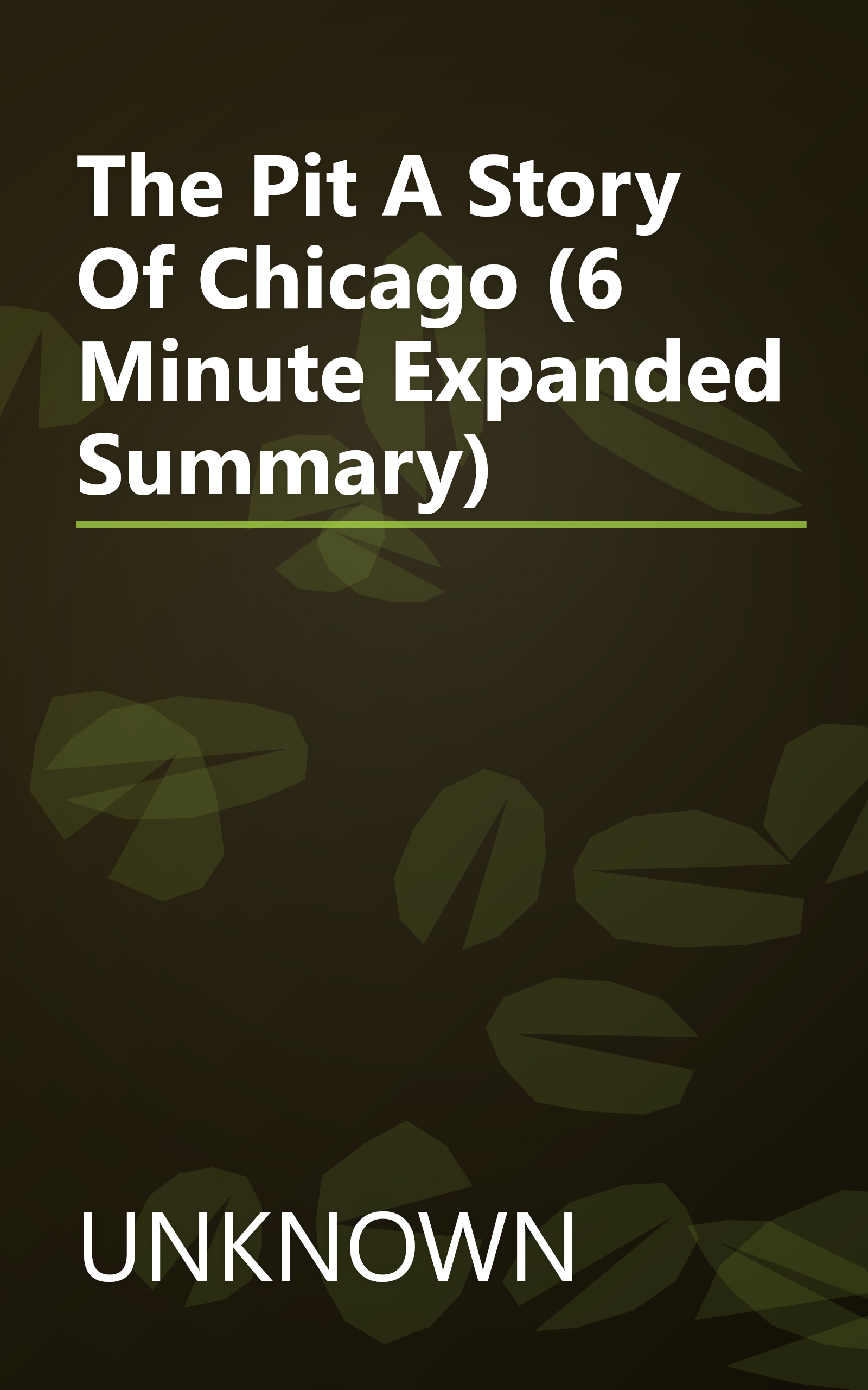 The Pit  A Story Of Chicago (6 Minute   Expanded Summary) book cover
