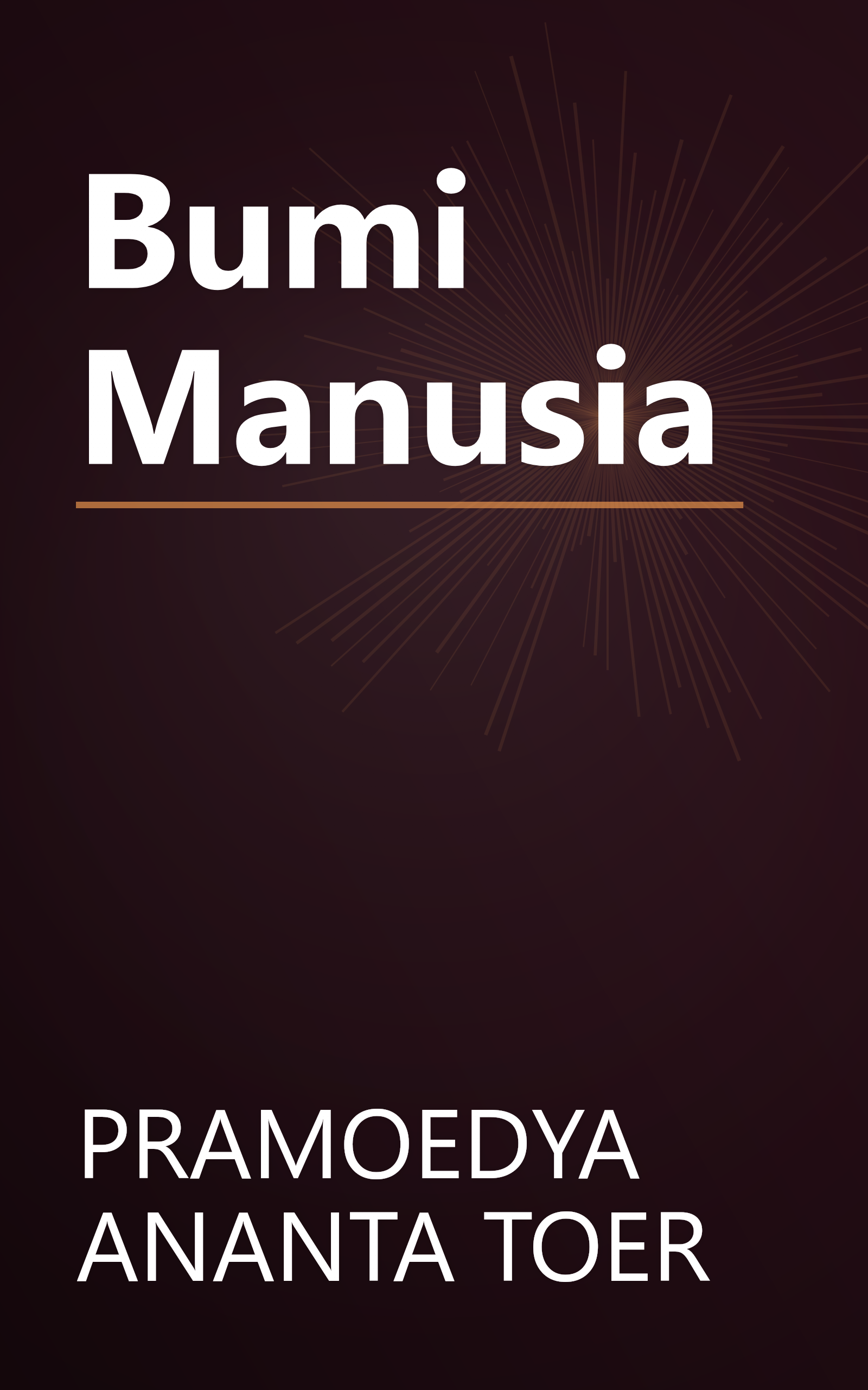 Bumi Manusia book cover