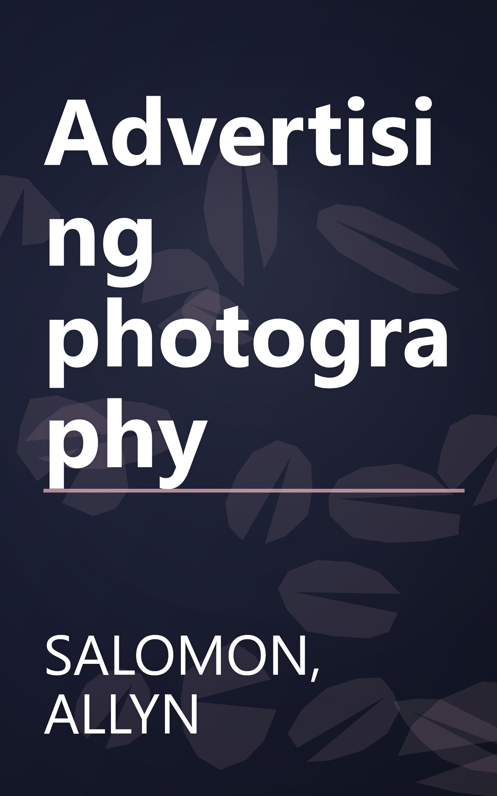 Advertising photography book cover