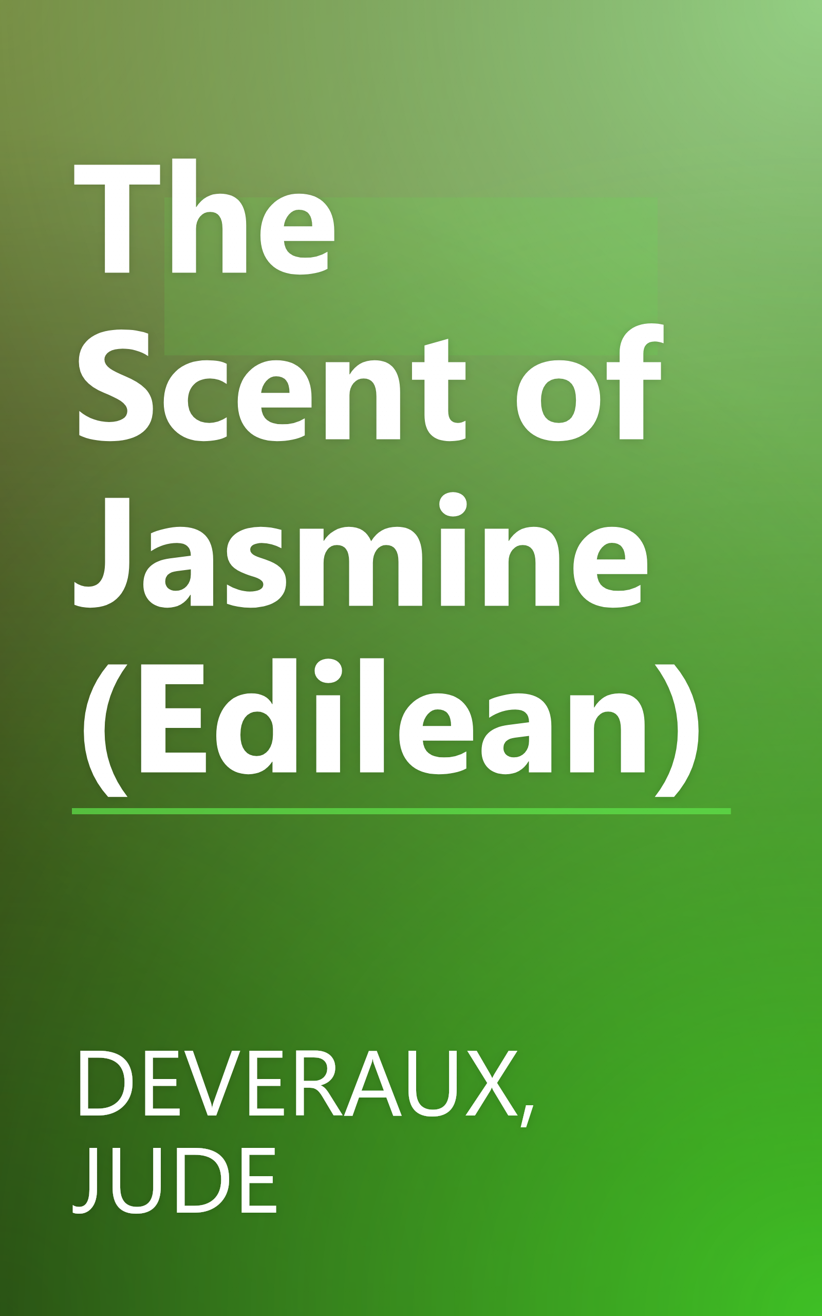 The Scent of Jasmine (Edilean) book cover