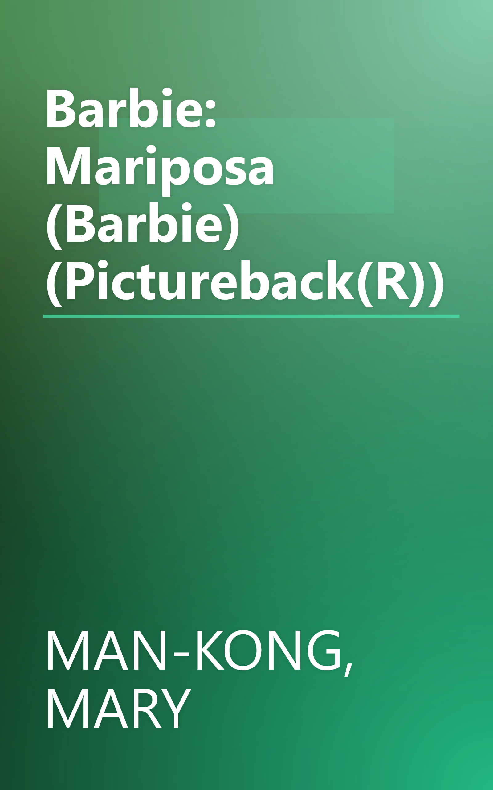 Barbie: Mariposa (Barbie) (Pictureback(R)) book cover