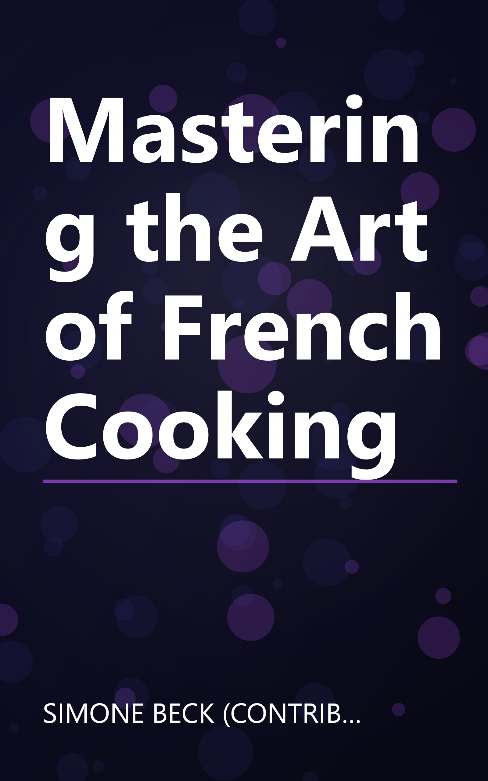 Mastering the Art of French Cooking book cover
