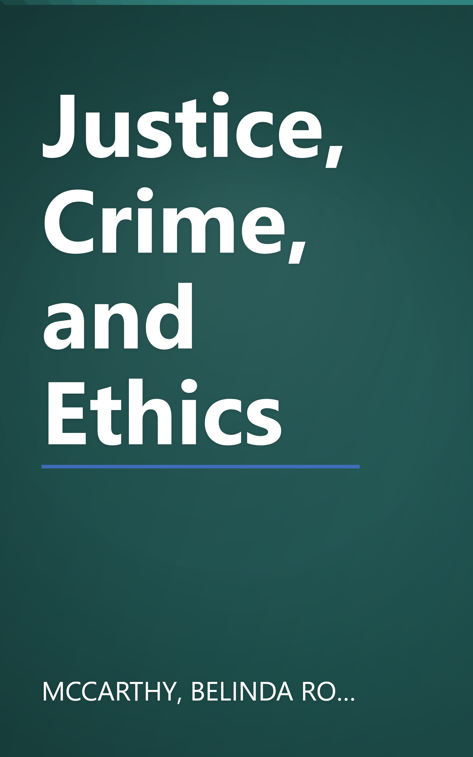 Justice, Crime, and Ethics book cover