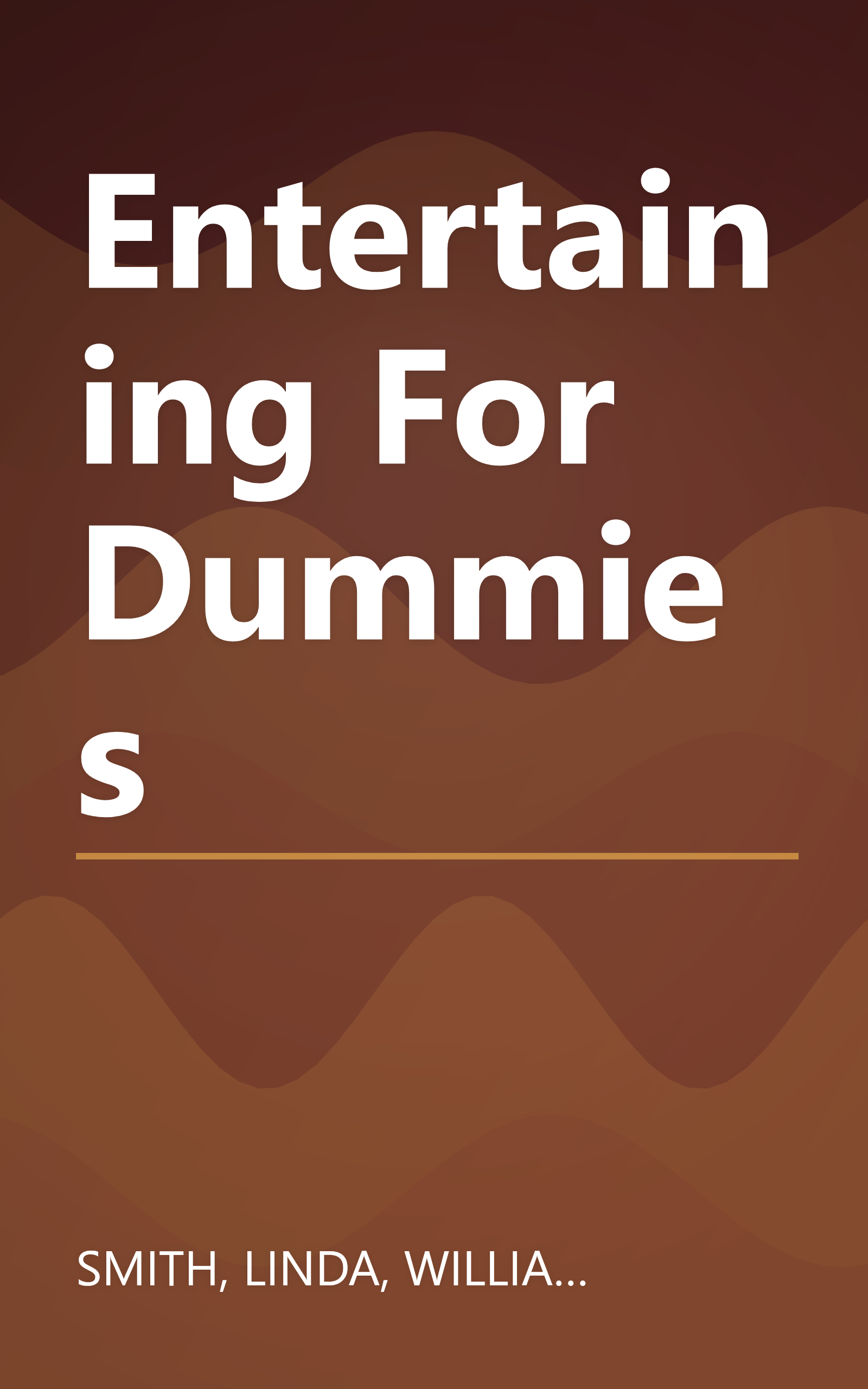 Entertaining For Dummies book cover