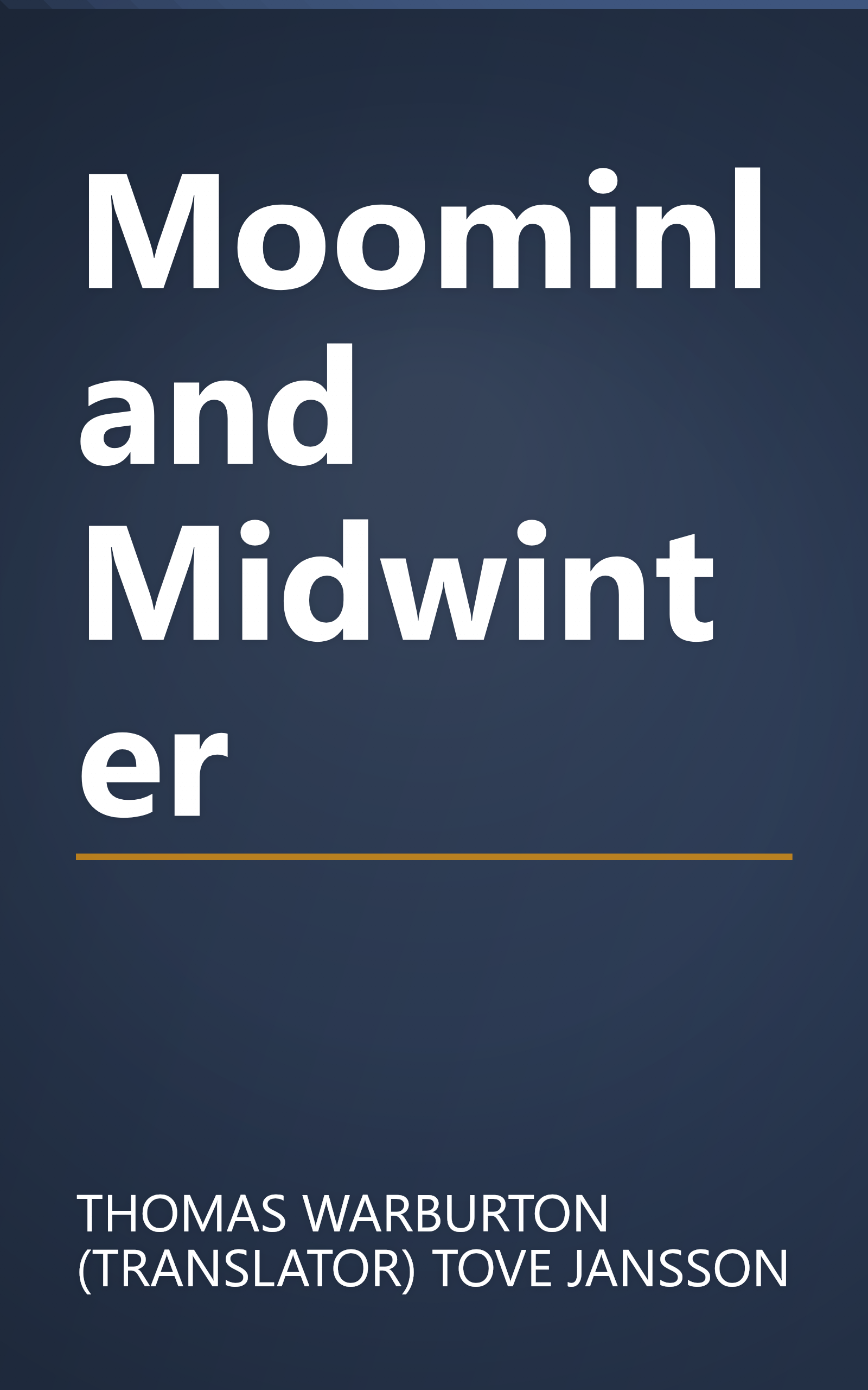 Moominland Midwinter book cover